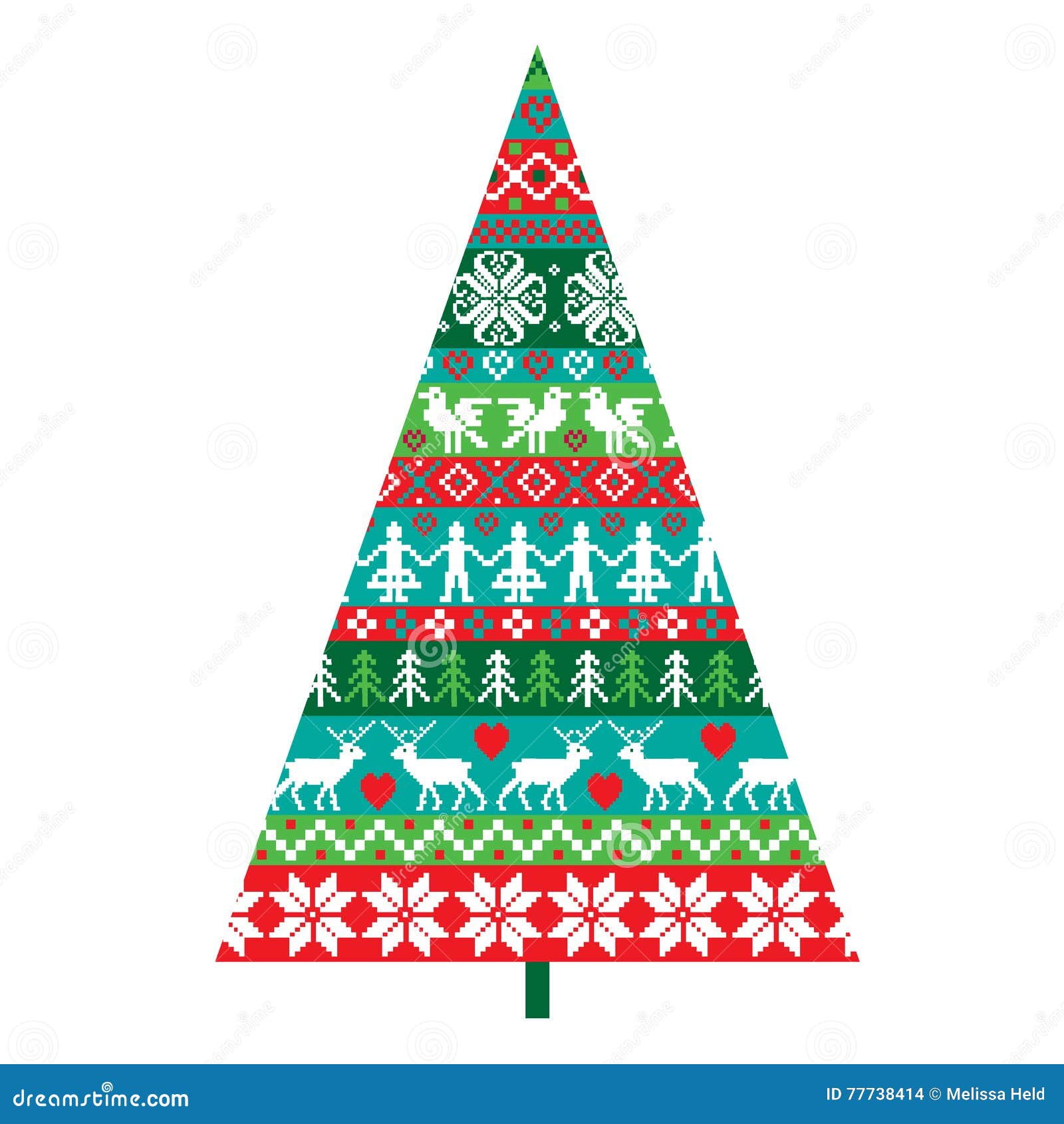 Nordic christmas tree stock illustration. Illustration of december ...