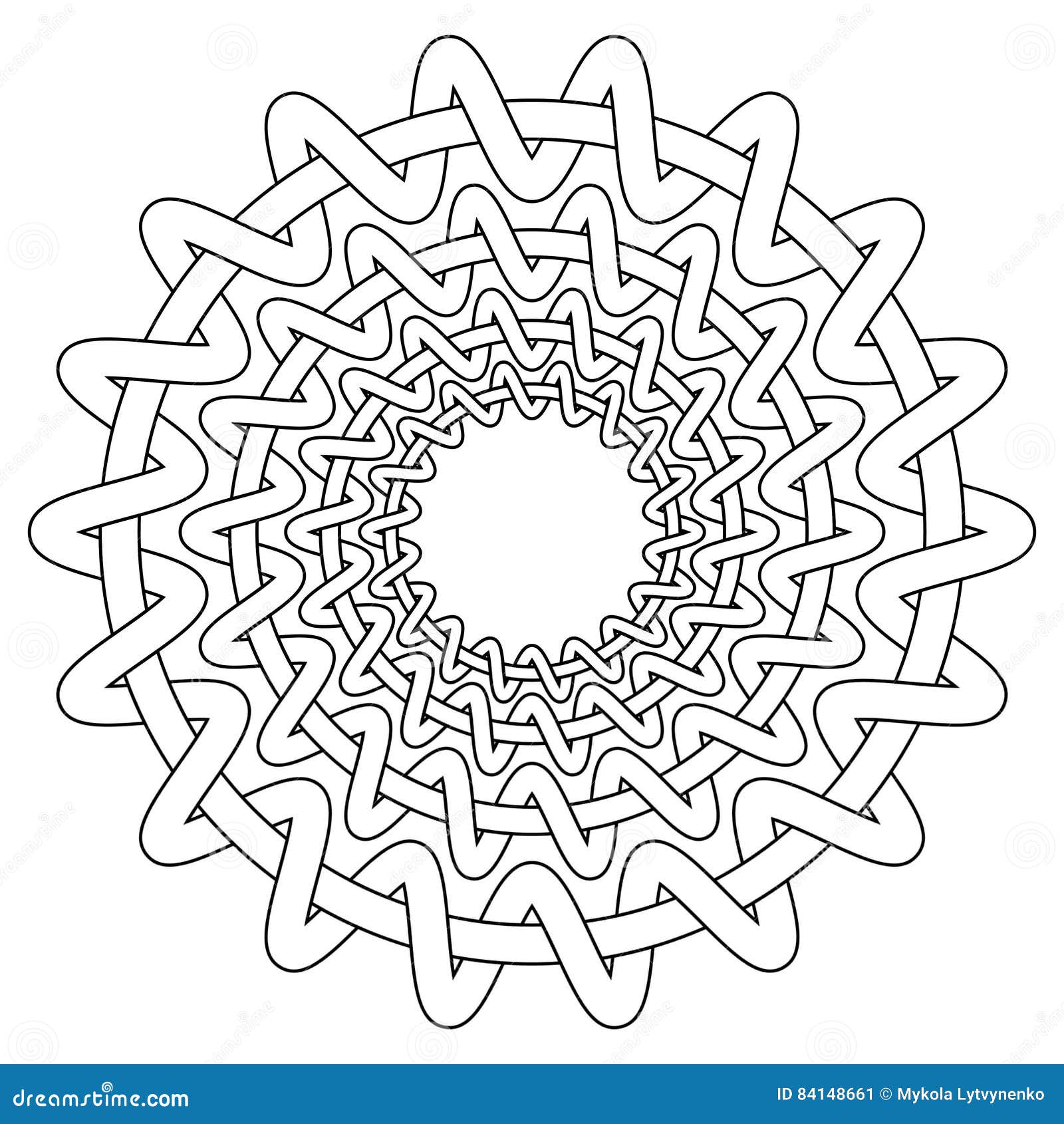 Nordic Ethnic Circular Pattern Stock Vector - Illustration of arabesque ...
