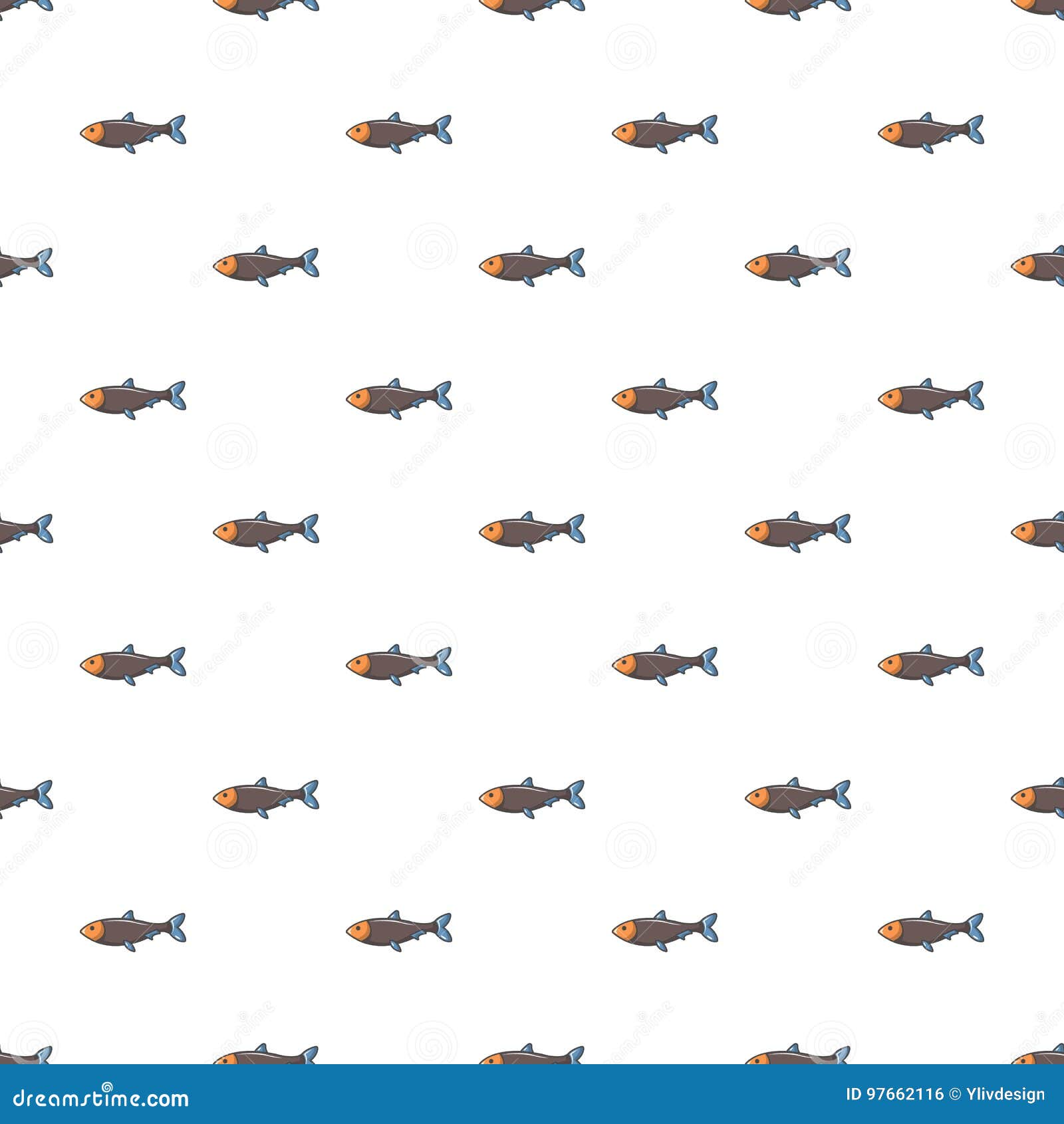 Nordic Fish Pattern Seamless Stock Vector - Illustration of culture ...