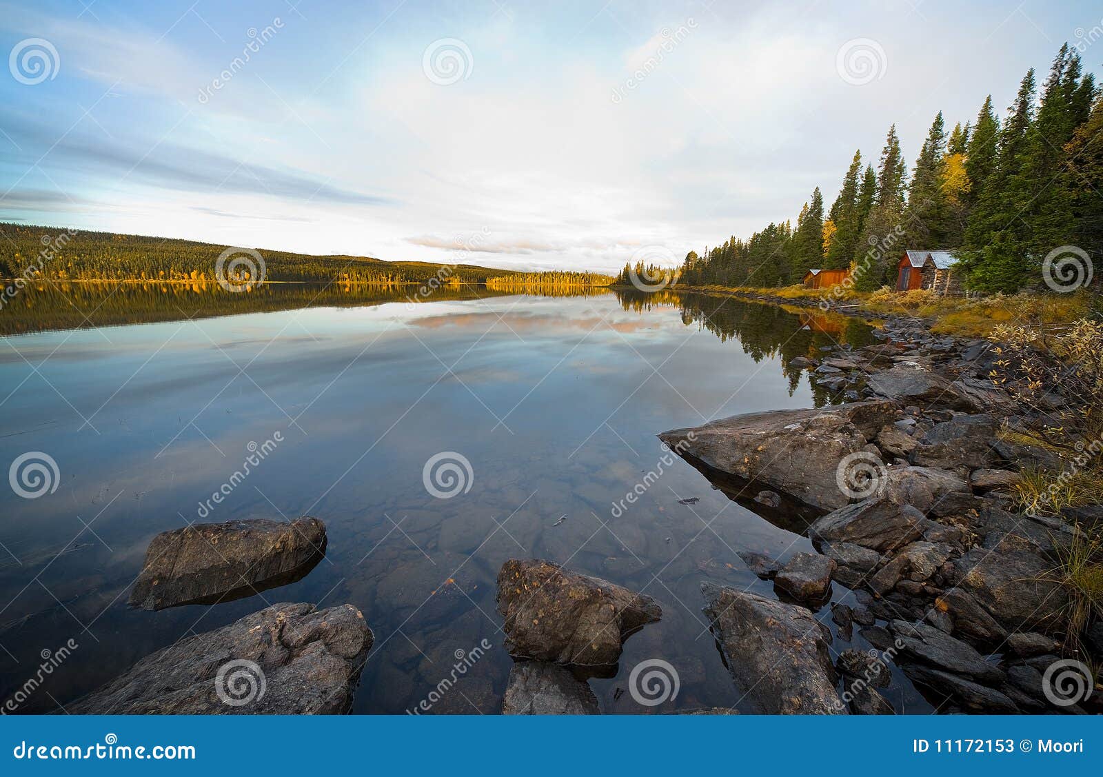 Nordic landscape stock image. Image of peace, scene, river - 11172153