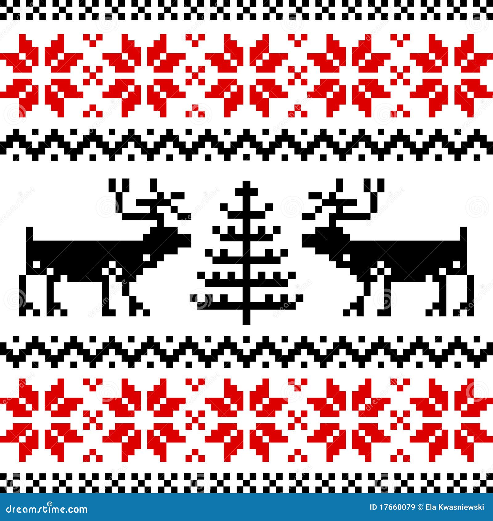 Nordic pattern stock vector. Illustration of deer, texture - 17660079