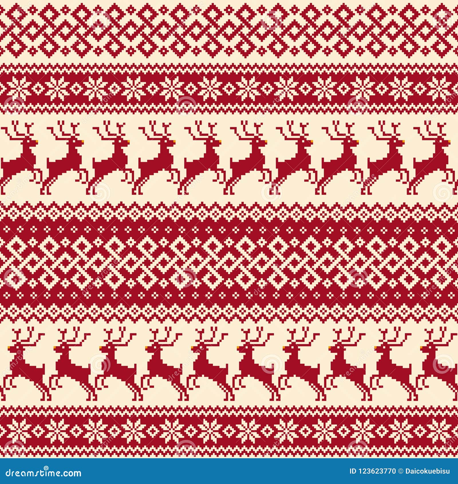 Nordic Pattern Illustration. Stock Vector - Illustration of seamless ...