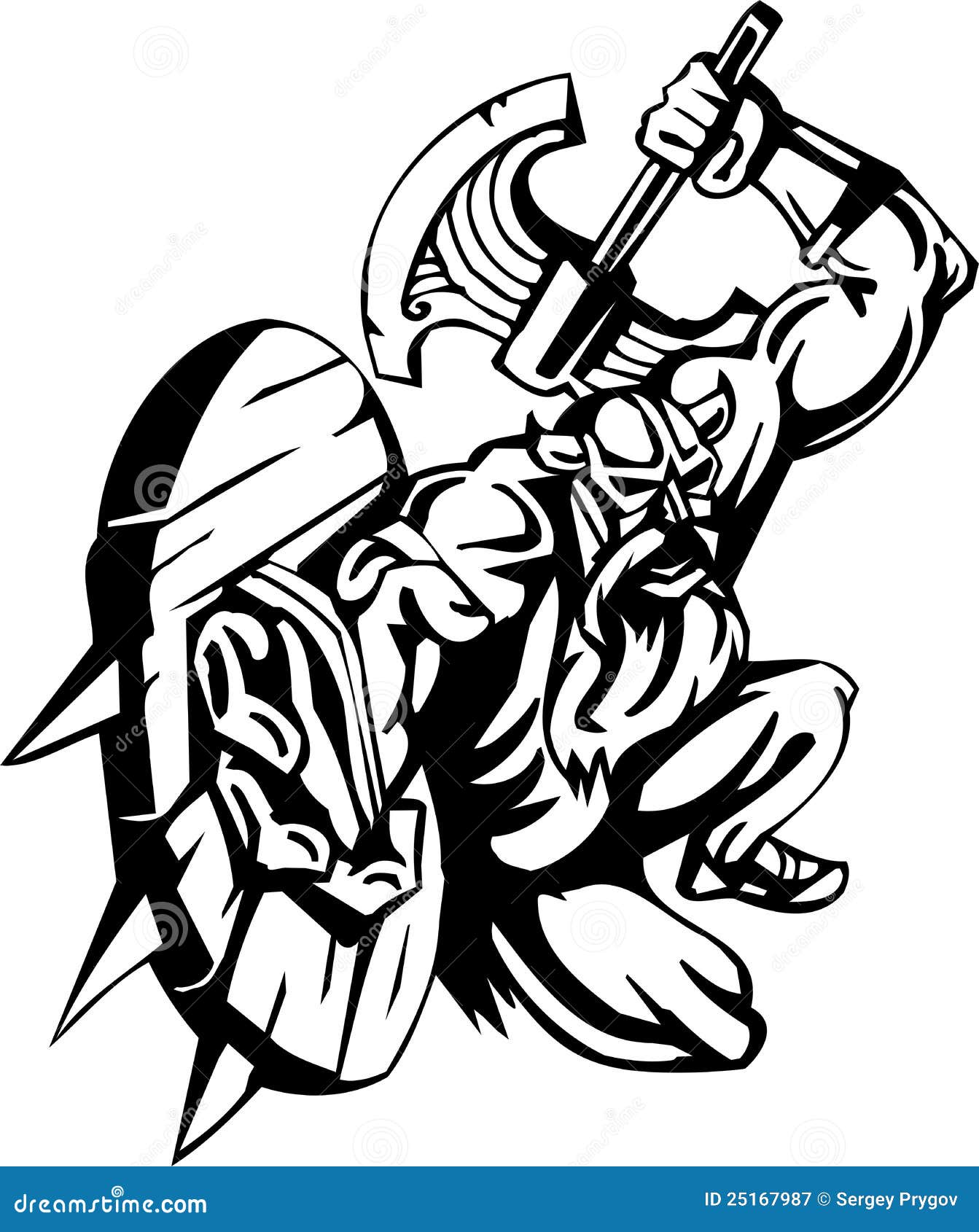 Nordic Viking - Vector Illustration. Vinyl-ready. Stock Vector ...