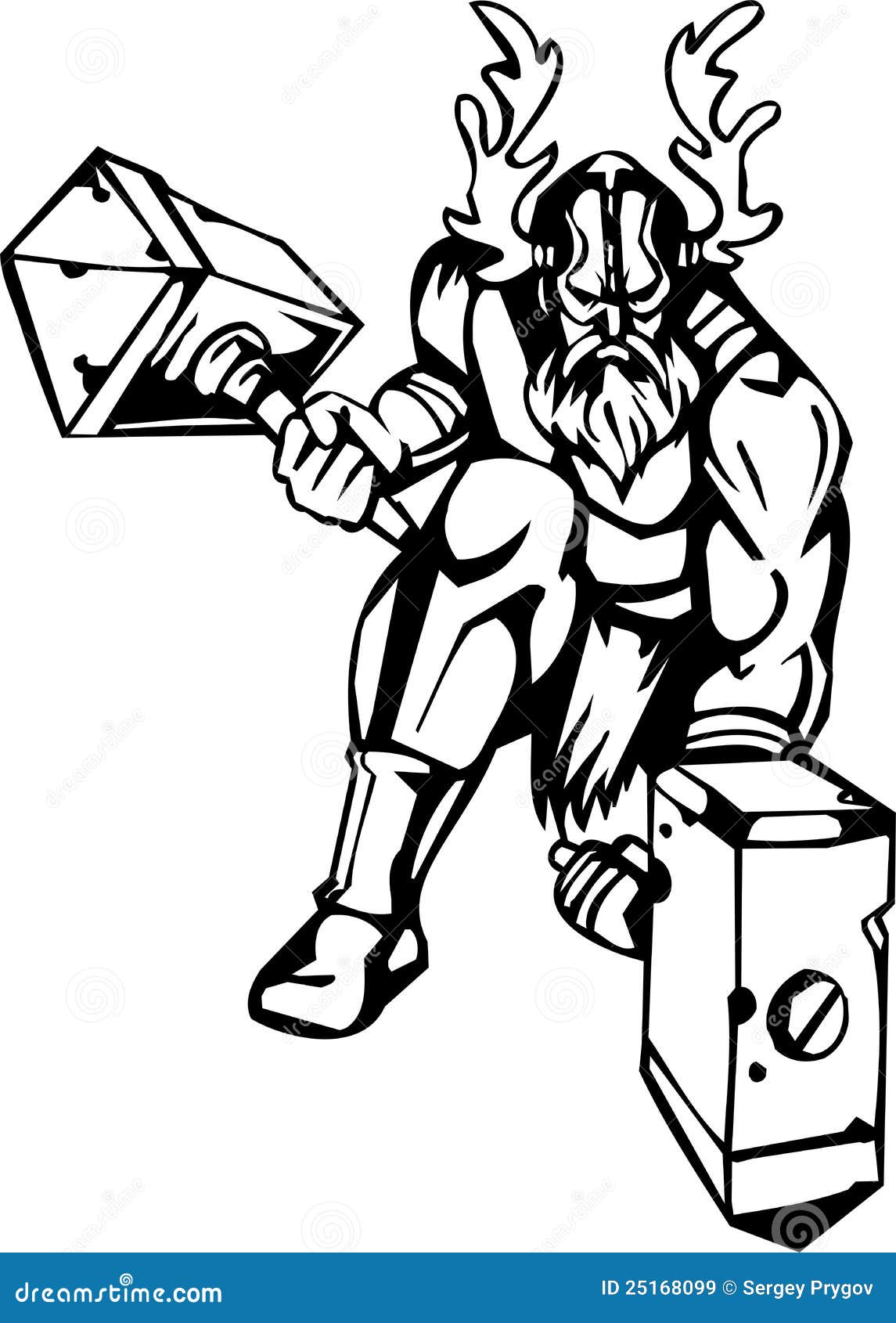 Nordic Viking - Vector Illustration. Vinyl-ready. Stock Vector ...