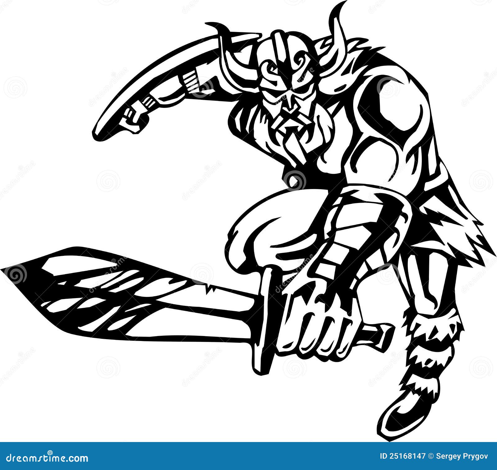 Nordic Viking - Vector Illustration. Vinyl-ready. Stock Vector ...