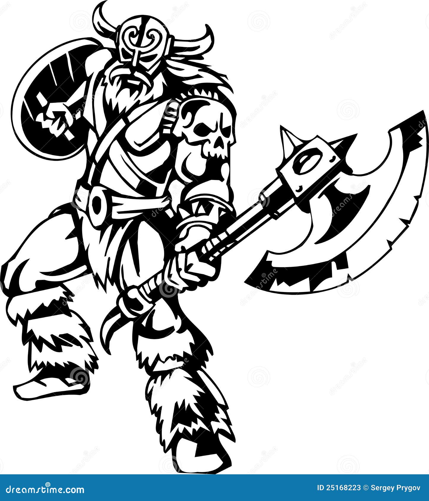 Nordic Viking - Vector Illustration. Vinyl-ready. Stock Vector ...