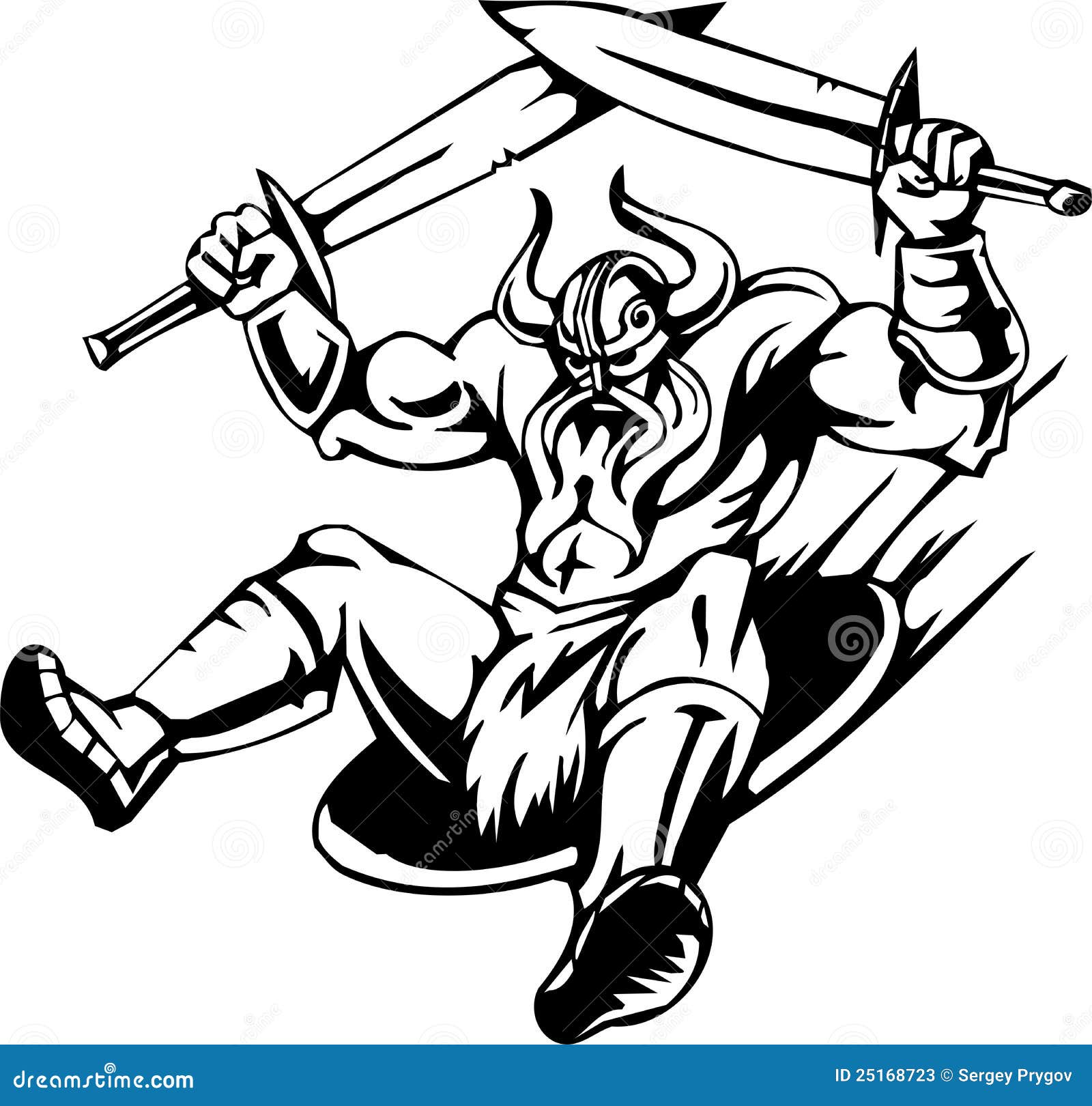 Nordic Viking - Vector Illustration. Vinyl-ready. Stock Vector ...
