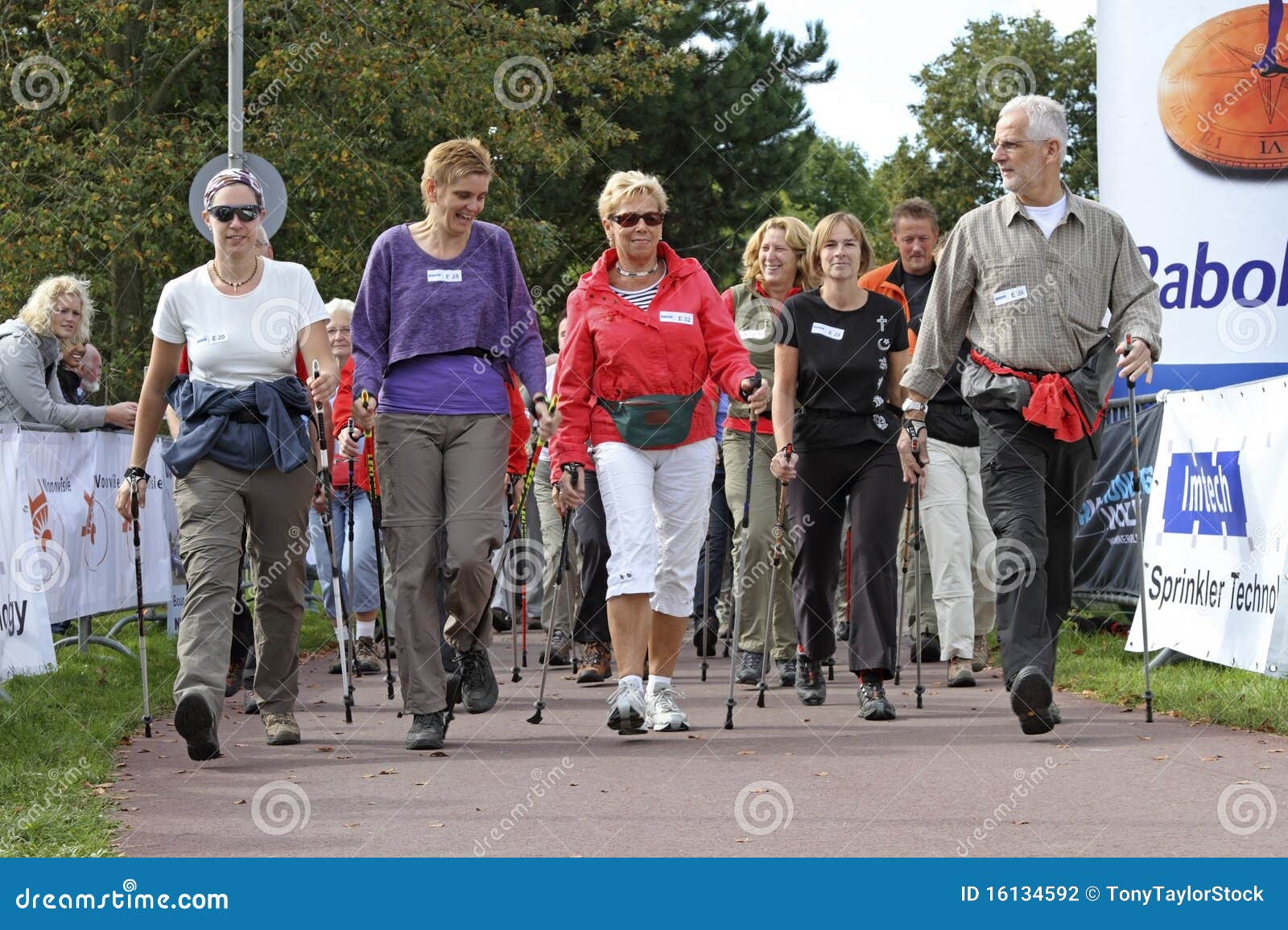 Nordic Walkers Begin the Race Editorial Photography - Image of ...