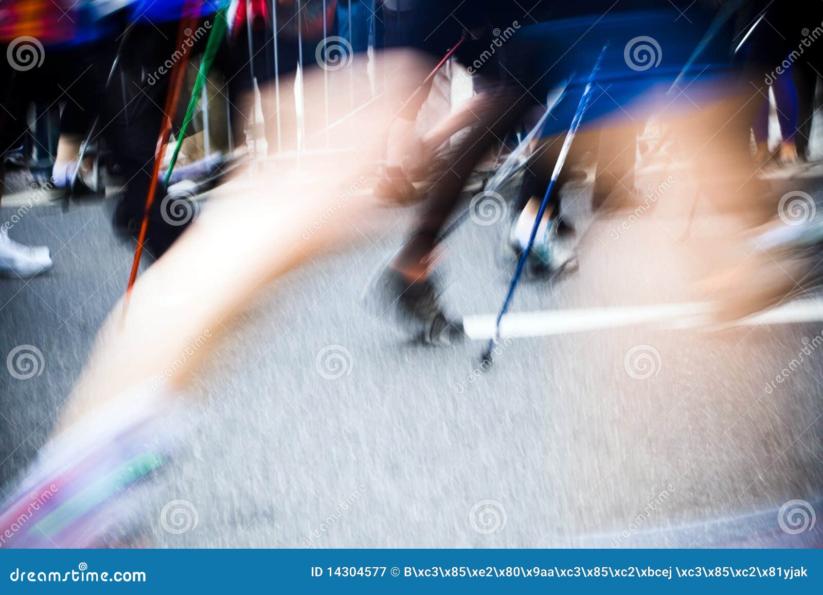 Nordic Walking Race in City, Motion Stock Image - Image of leisure ...