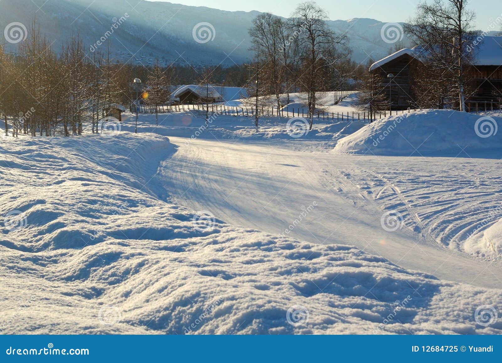 The nordic winter stock image. Image of norway, morning - 12684725