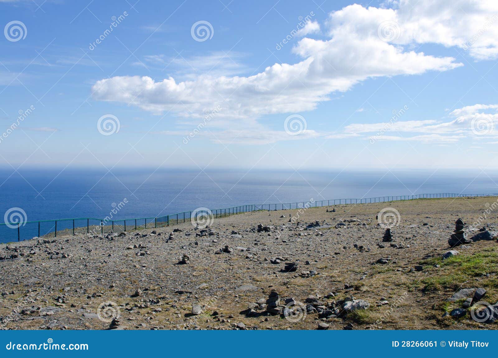 Nordkapp/ North Cape Midnight Landscape, Norway Stock Image - Image of ...