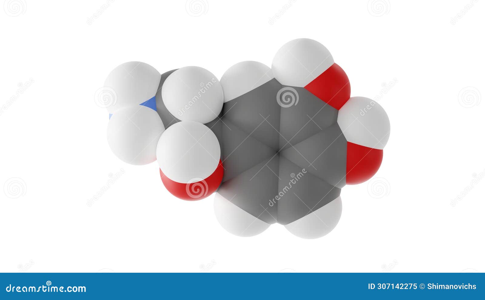 Norepinephrine Molecule, Noradrenaline, Molecular Structure, Isolated ...