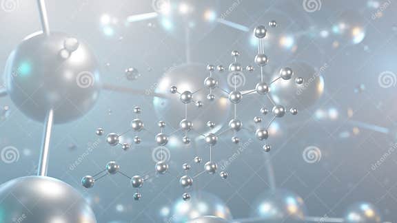 Norethisterone Molecular Structure, 3d Model Molecule, Hormonal ...