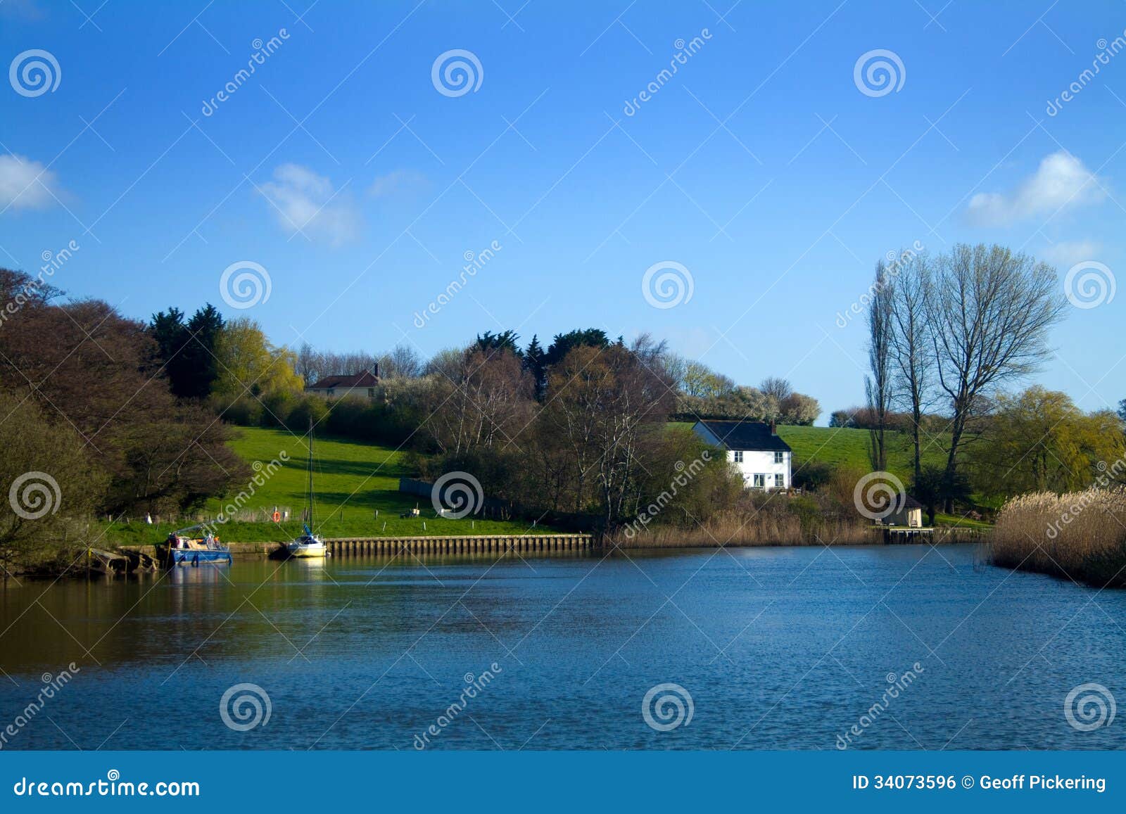 Norfolk Broads stock photo. Image of river, waterway - 34073596