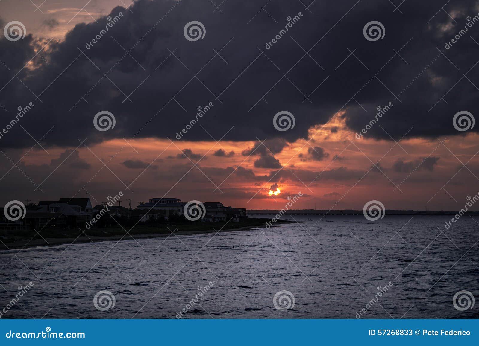 Norfolk Sunset stock image. Image of ocean, abstract - 57268833