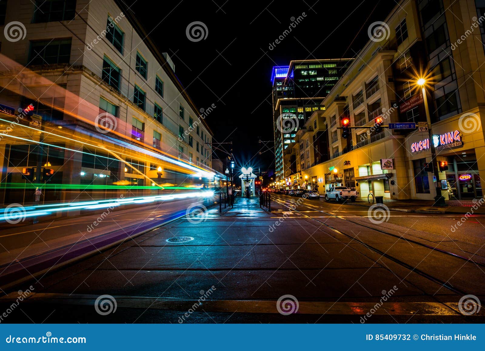 Norfolk, Virginia during a Warm Fall Night Editorial Photography ...