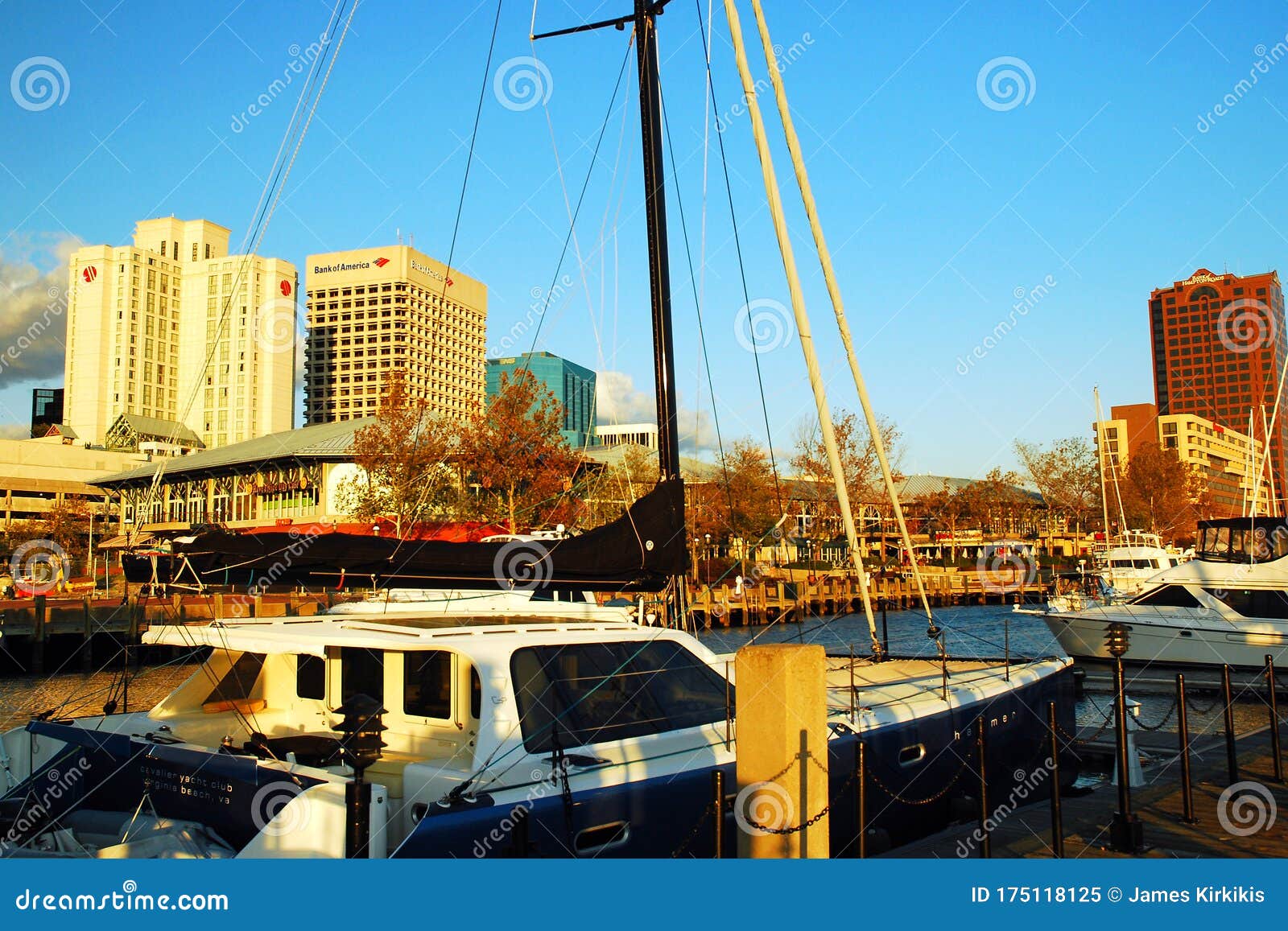 Norfolk Virginia from the Waterfront Editorial Image - Image of ...