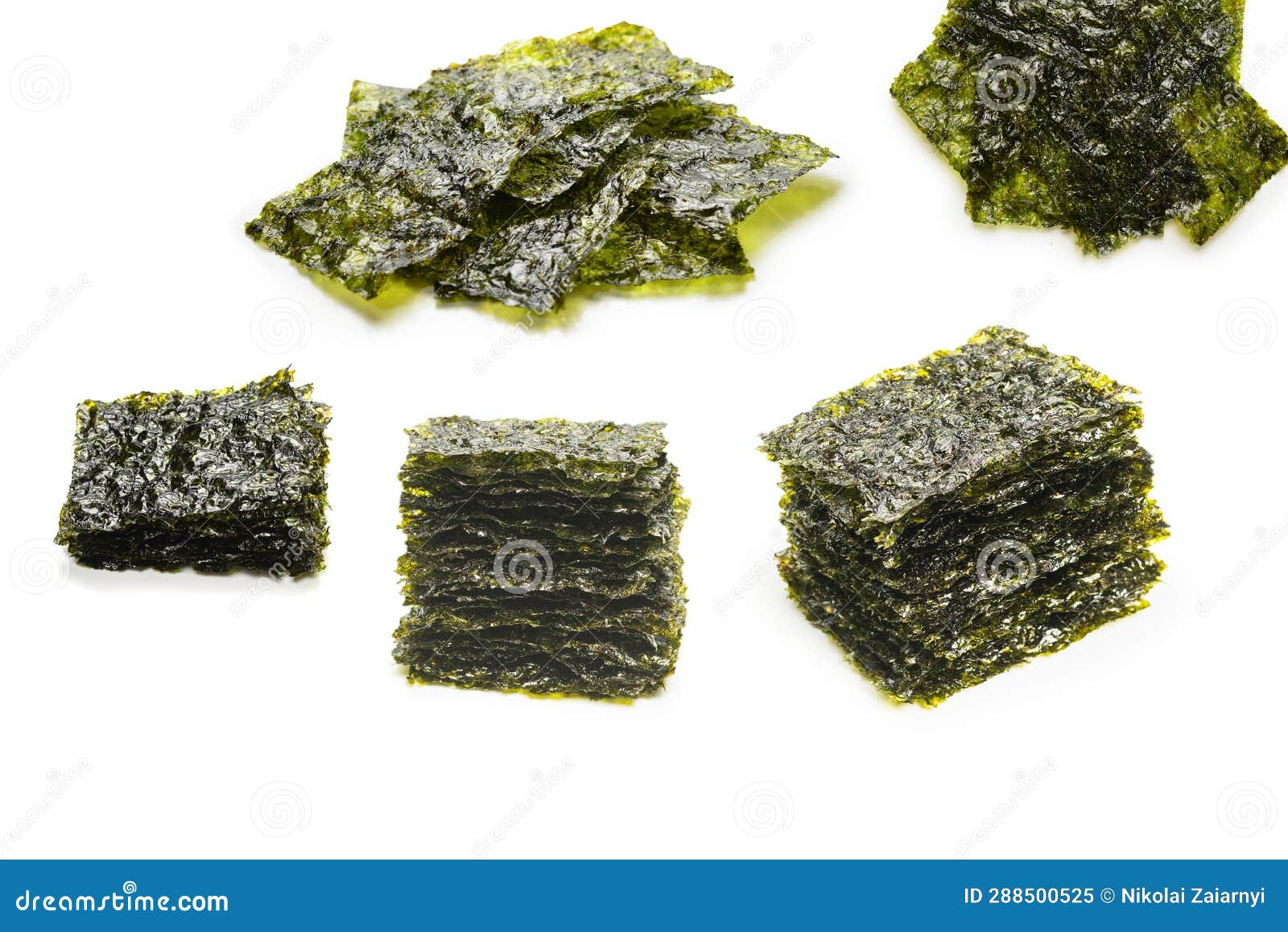 Nori Seaweed Isolated on White Stock Image - Image of seaweed, korean ...