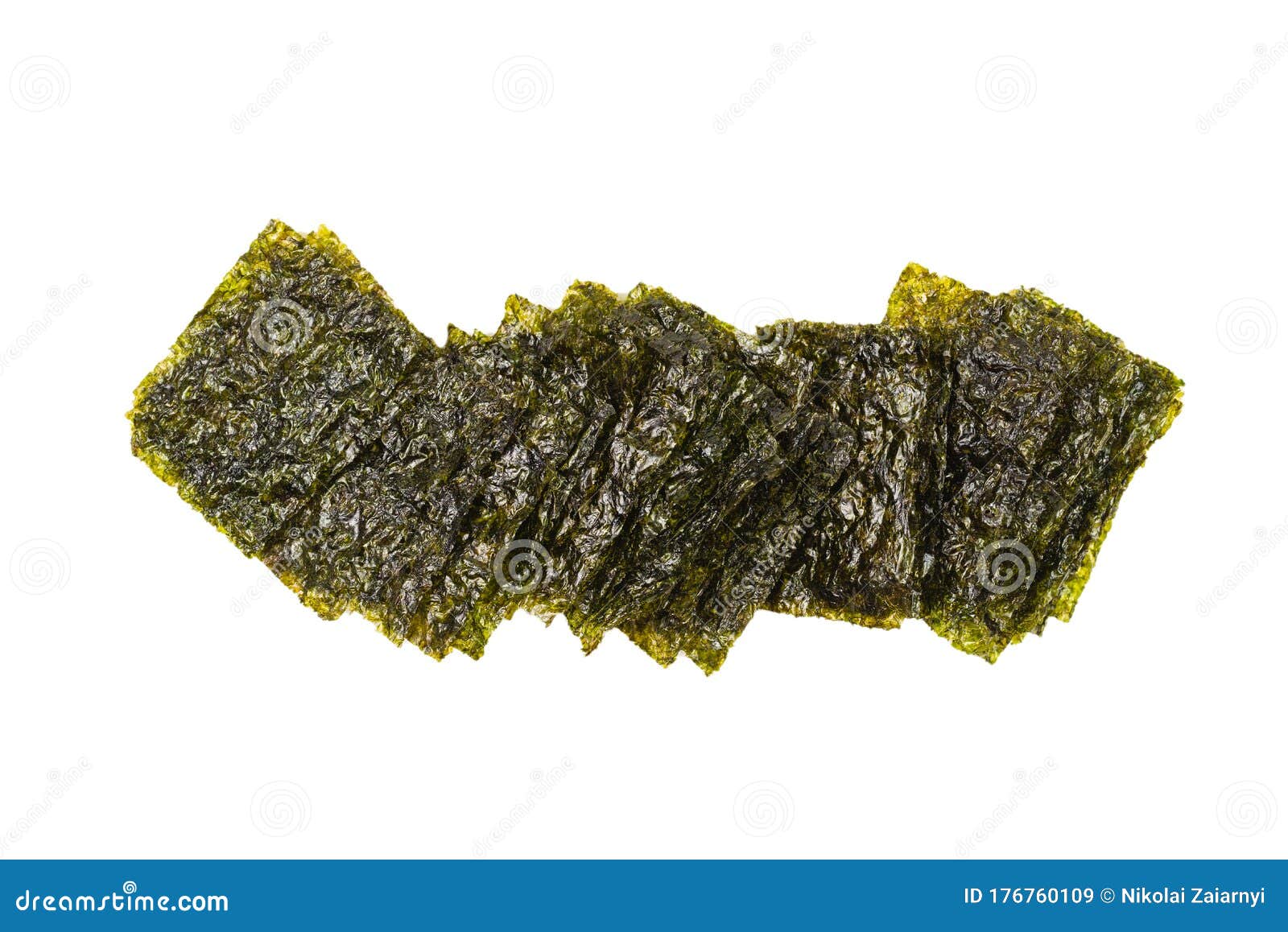 Nori Seaweed Isolated on White Stock Image - Image of slice, laver ...