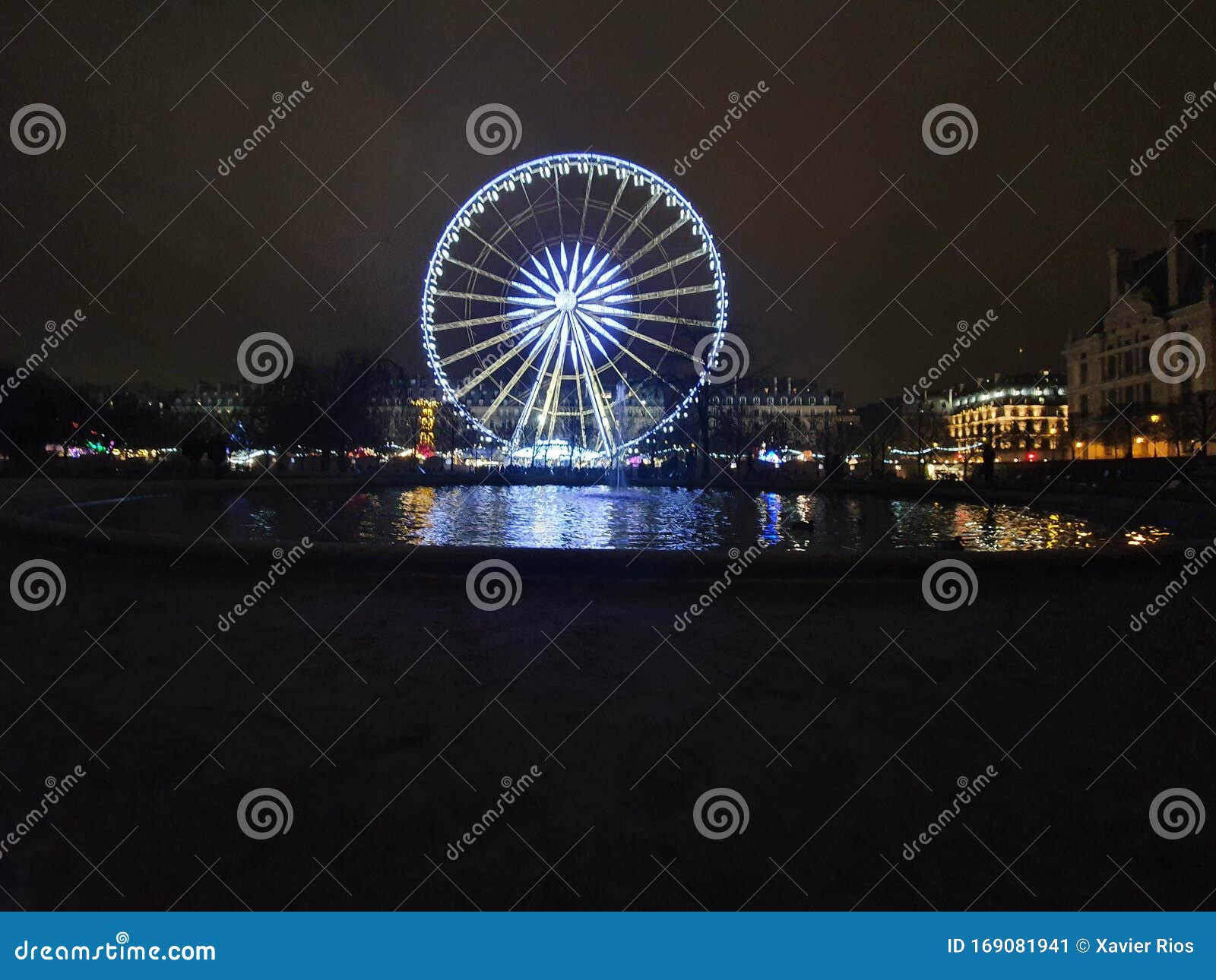 Noria in the Night, Paris, France Stock Image - Image of paris, night ...