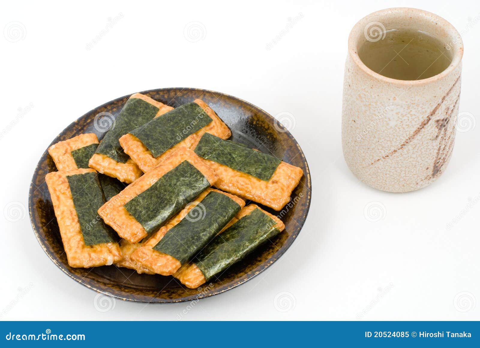 Norimaki-senbei stock image. Image of plate, japan, desert - 20524085