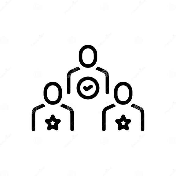 Black Line Icon for Norm, Ideal and Model Stock Illustration ...