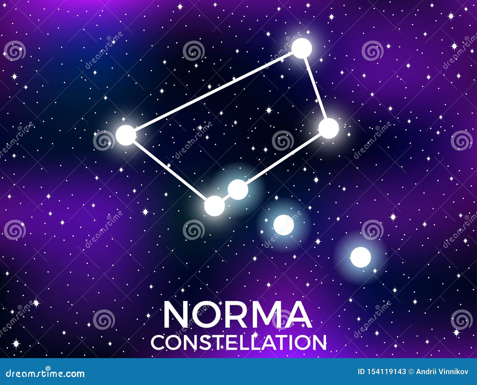 Norma Constellation 3d Symbol. Constellation Icon In Isometric Style On ...