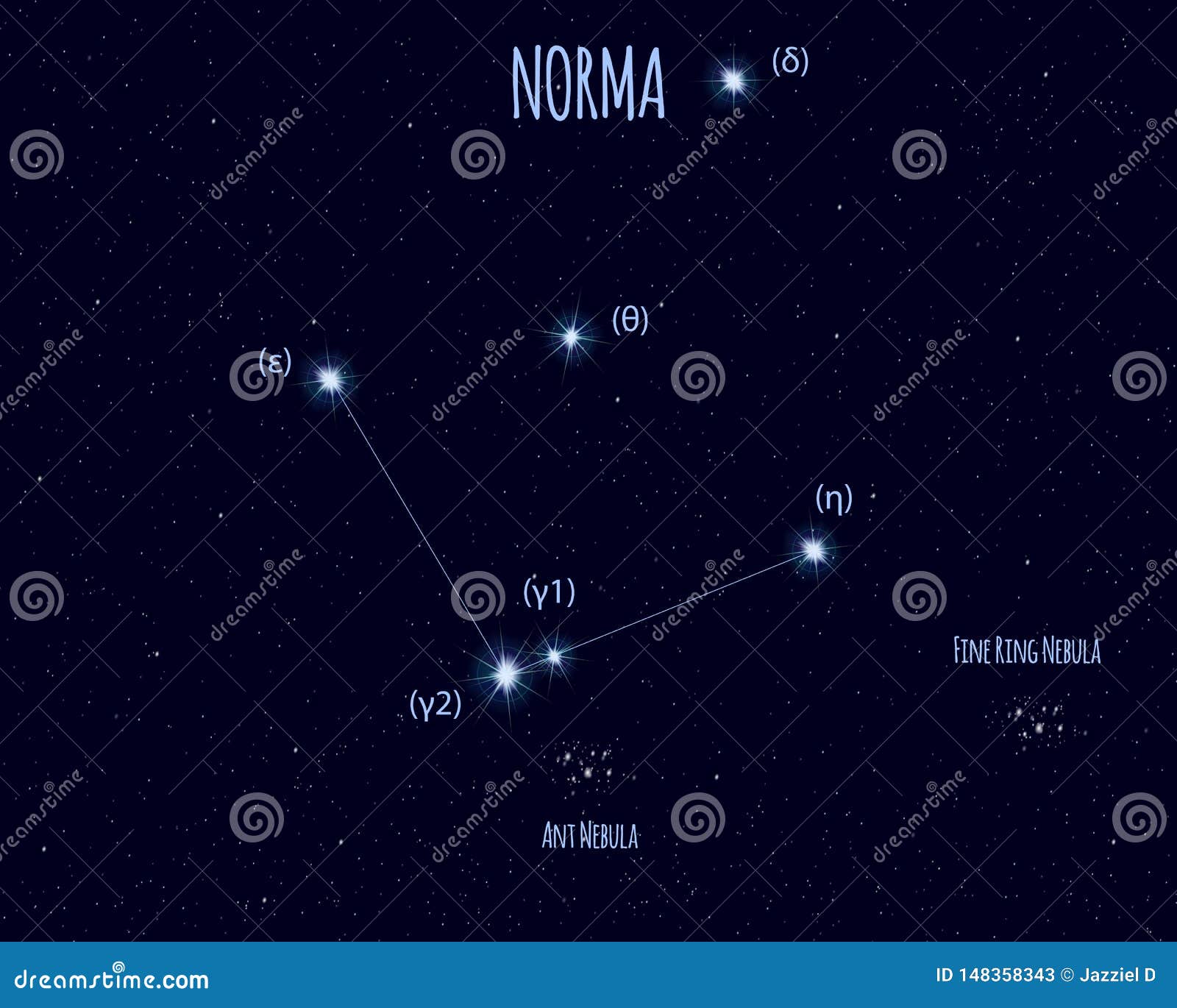 Norma Constellation. Starry Night Sky. Cluster Of Stars And Galaxies ...