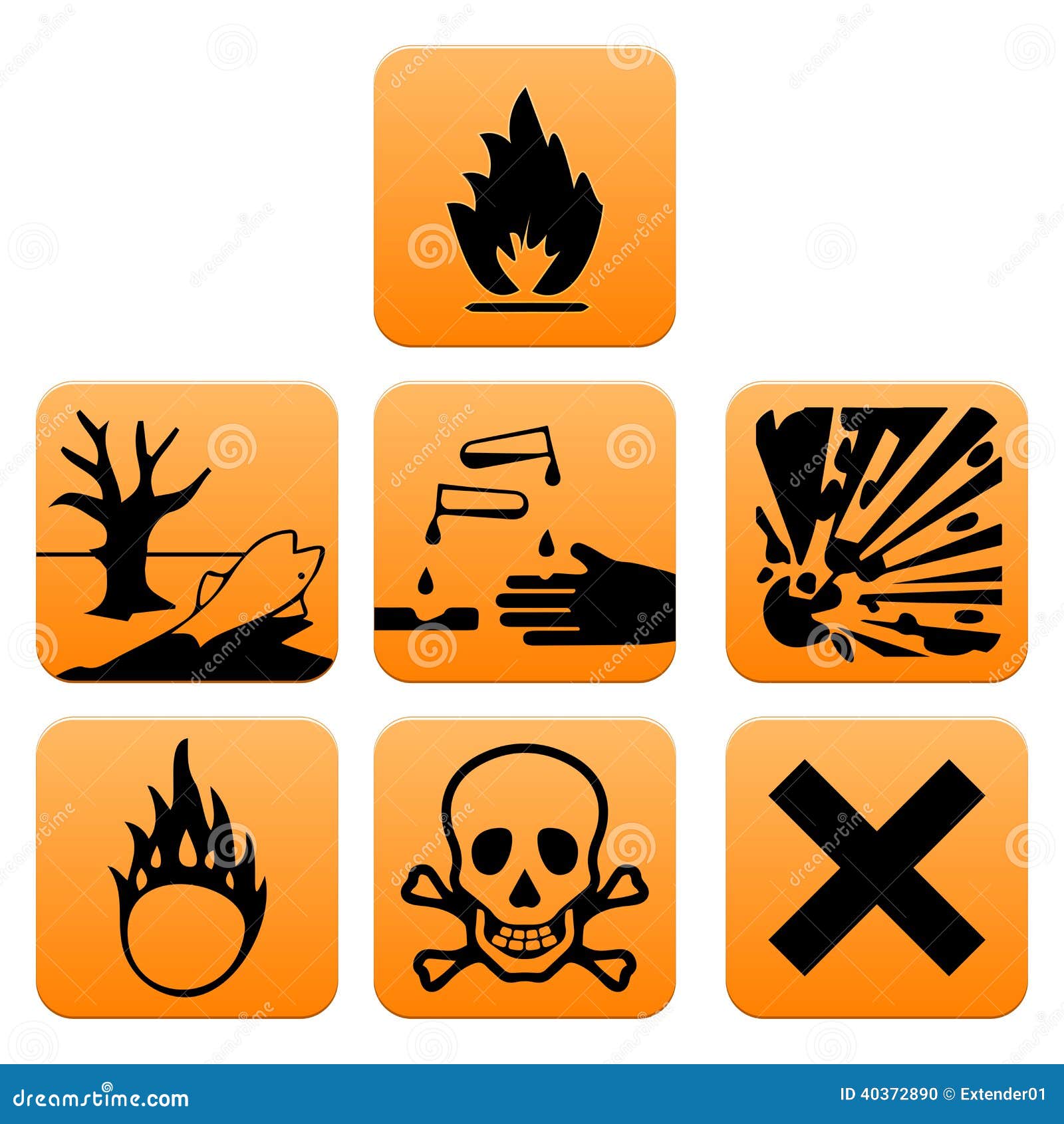 Norma Di Europa Dei Pittogrammi Di Rischio Illustrazione Vettoriale ...