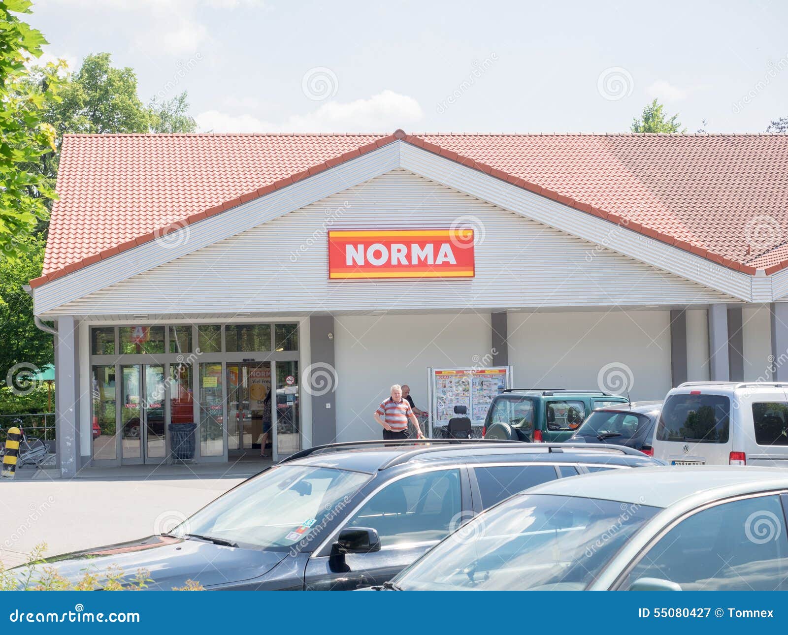 Norma Supermarket Logo On Store Front , Norma Is The Famous German ...