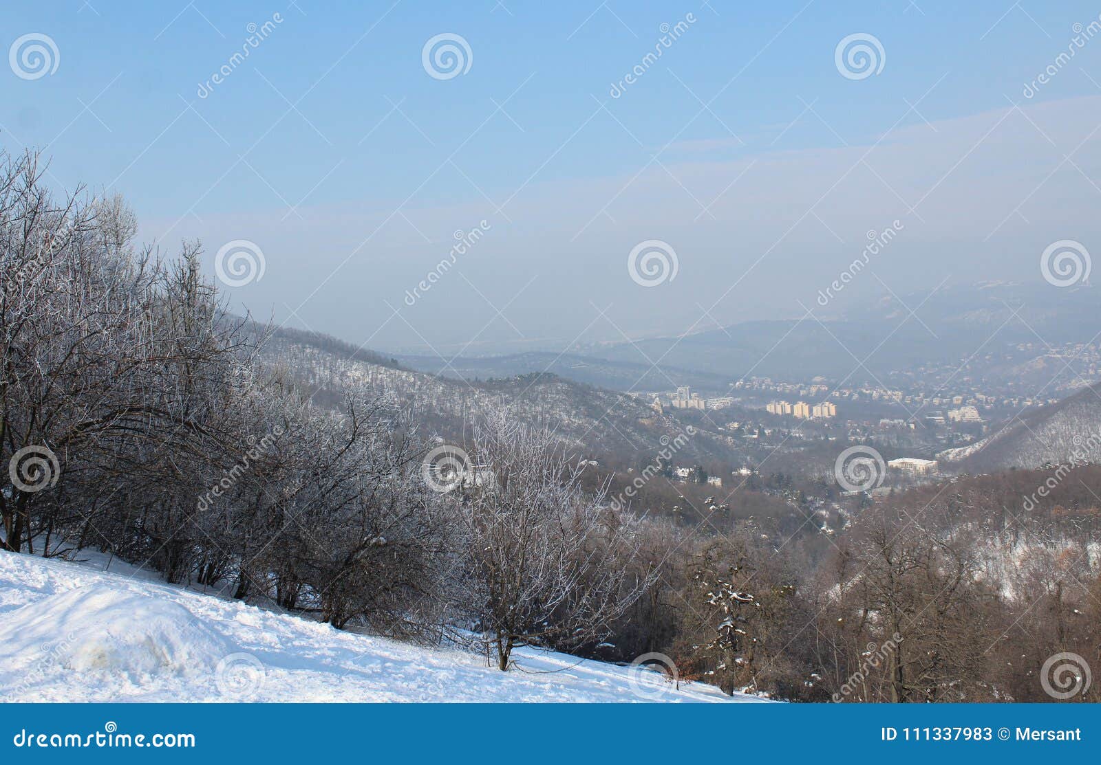 Normafa in winter stock image. Image of relax, nature - 111337983
