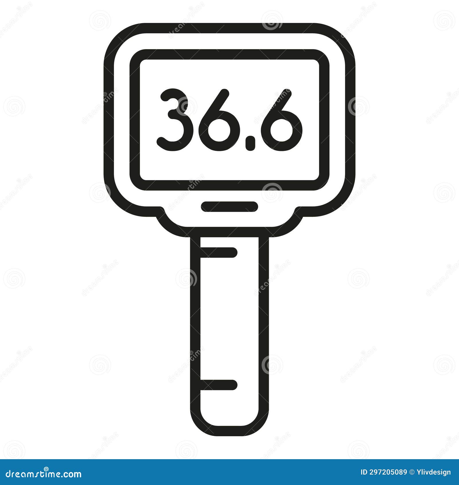 Normal Body Temperature Scan Icon Outline Vector. Check Gun Device ...