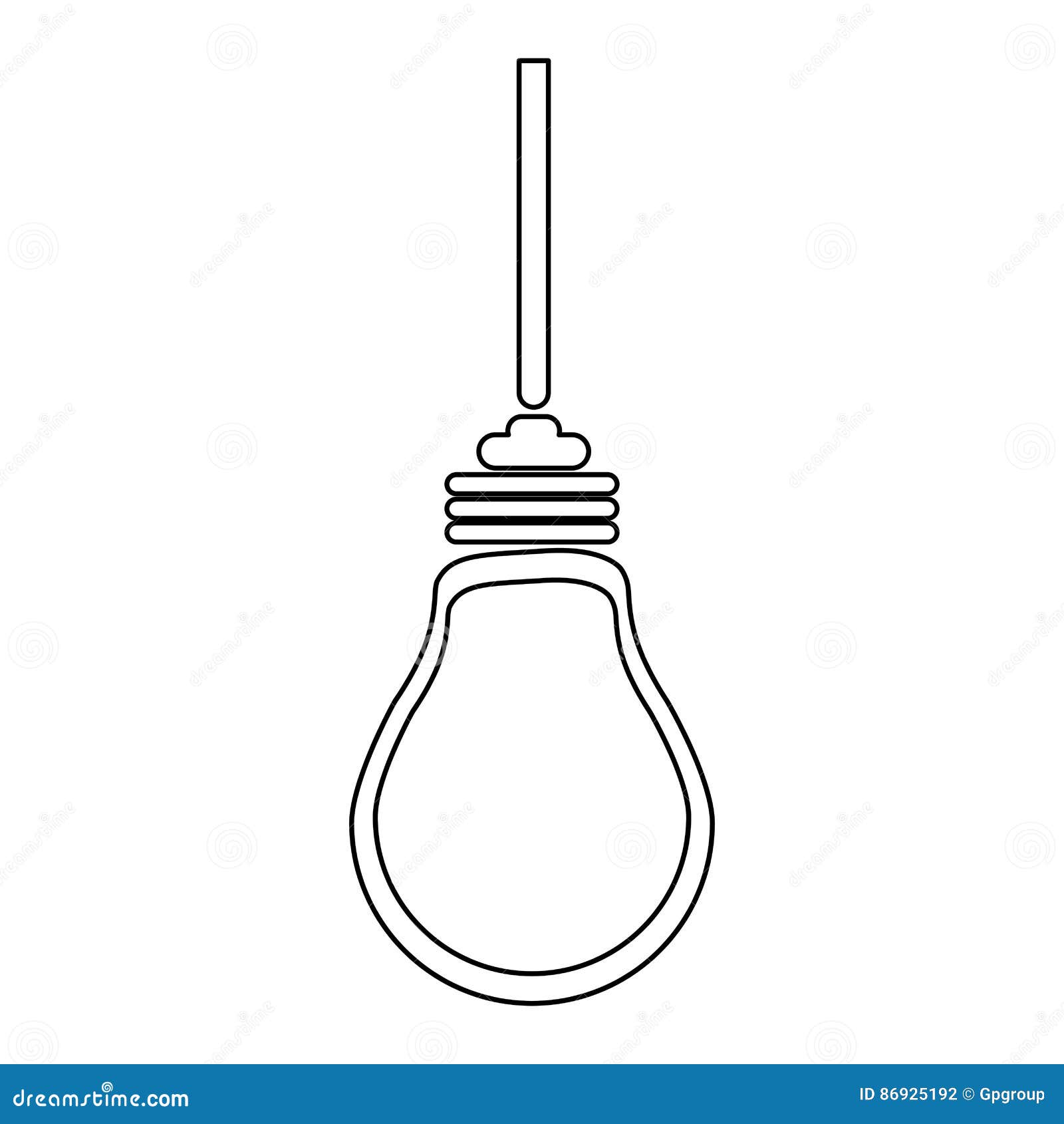 Normal bulbs hanging icon stock illustration. Illustration of icon ...