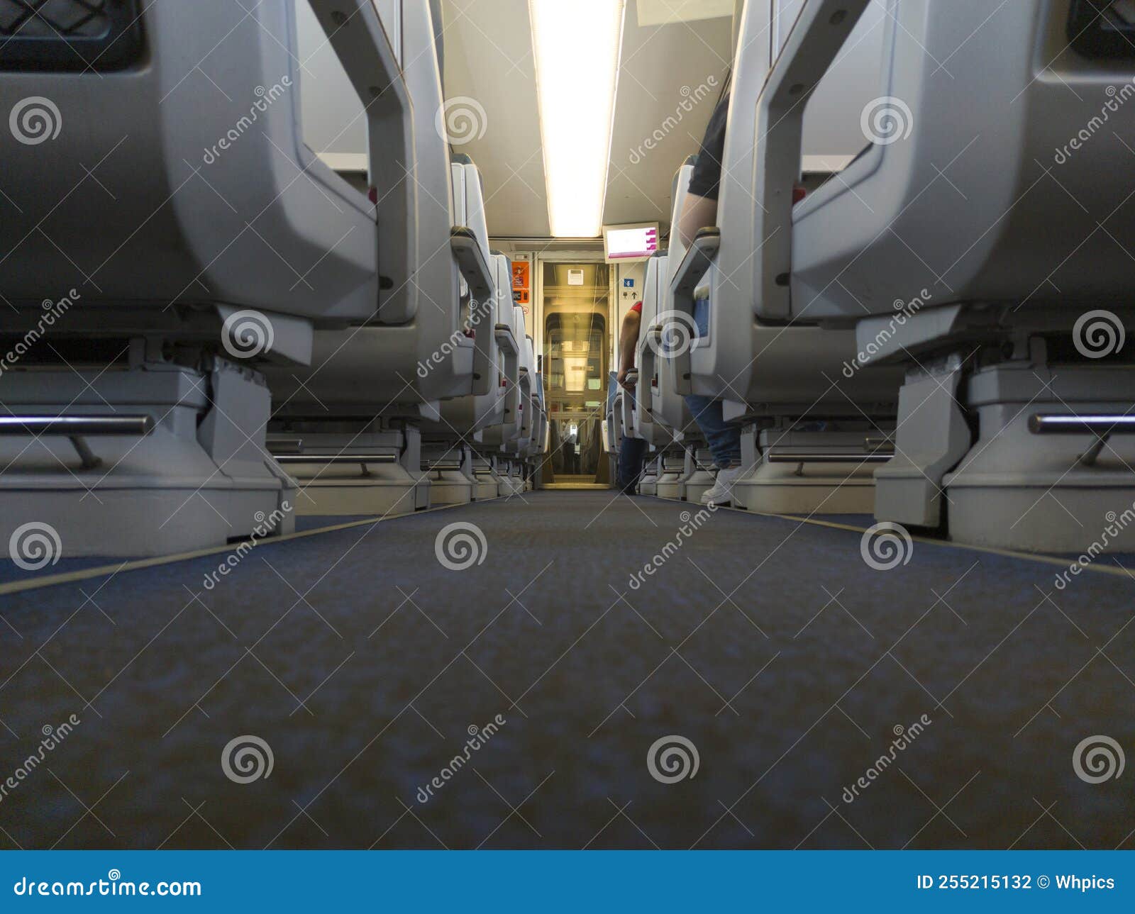 Normal Class Train Carriage Corridor Stock Photo - Image of footrest ...