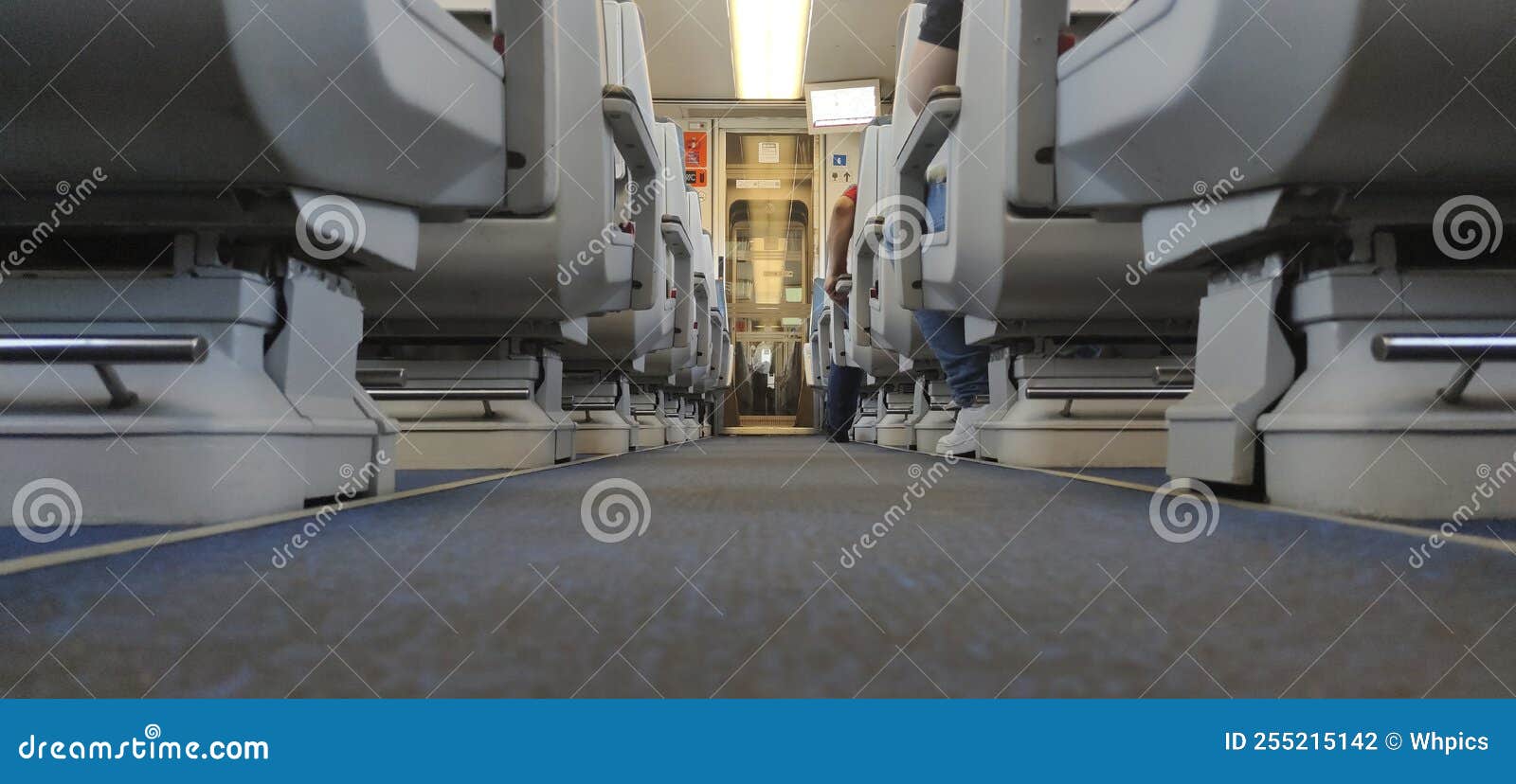 Normal Class Train Carriage Corridor Stock Photo - Image of floor, feet ...