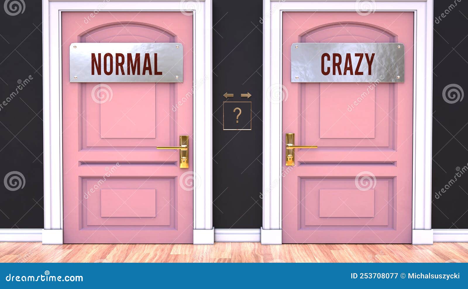 Normal Or Crazy As A Choice In Life - Pictured As Words Normal, Crazy ...