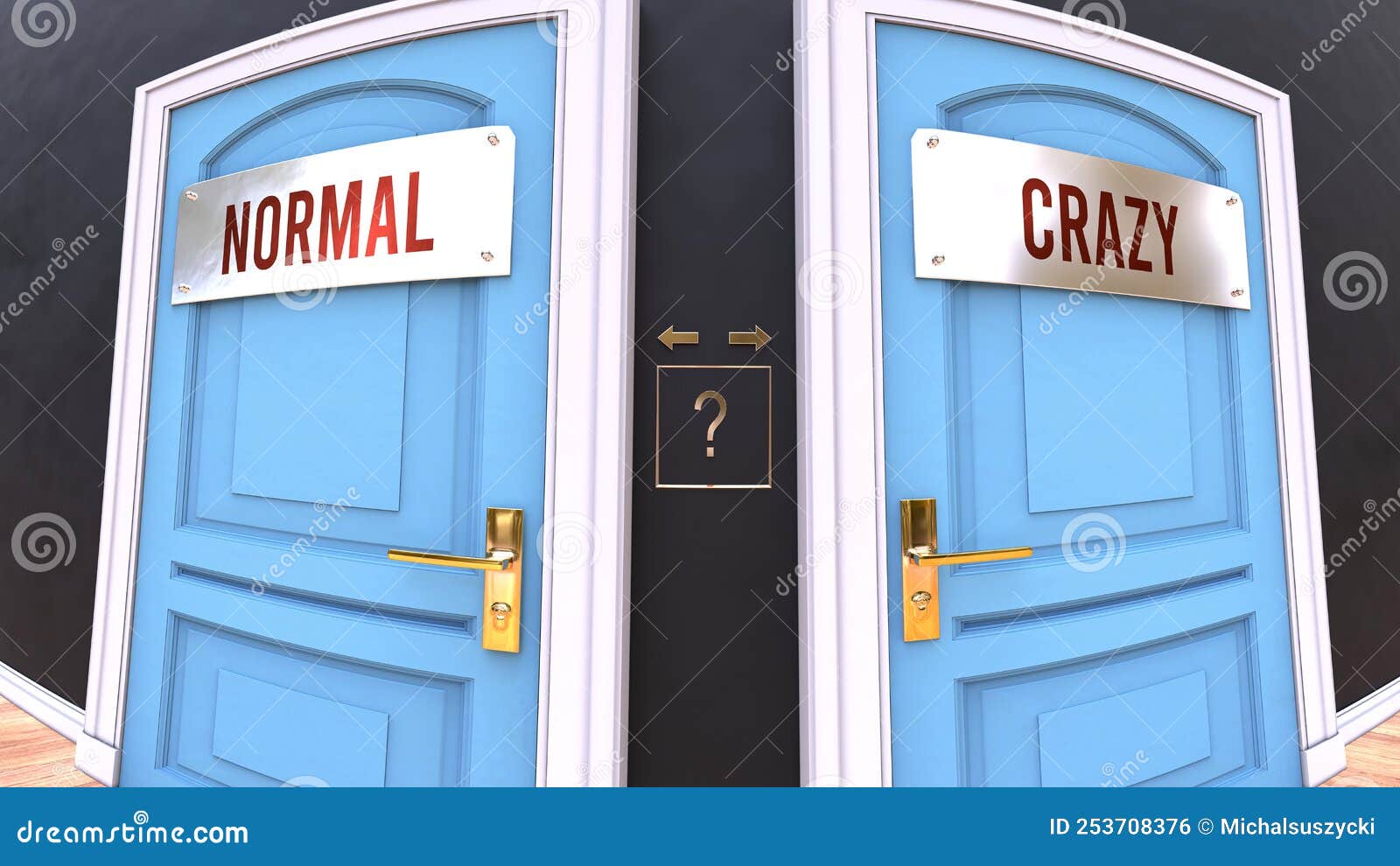Normal or Crazy - Two Options and a Choice Stock Illustration ...