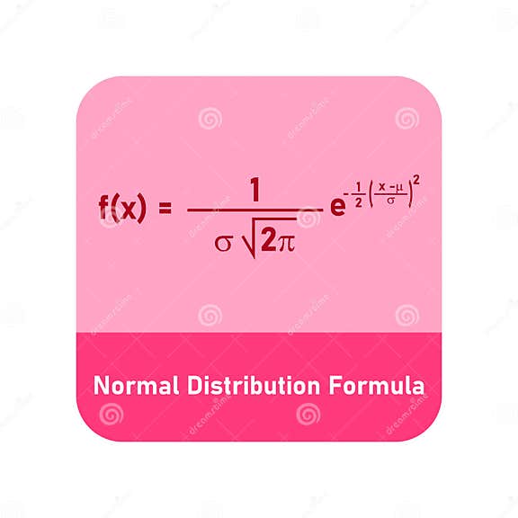 Normal Distribution Formula in Probability. Stock Vector - Illustration ...