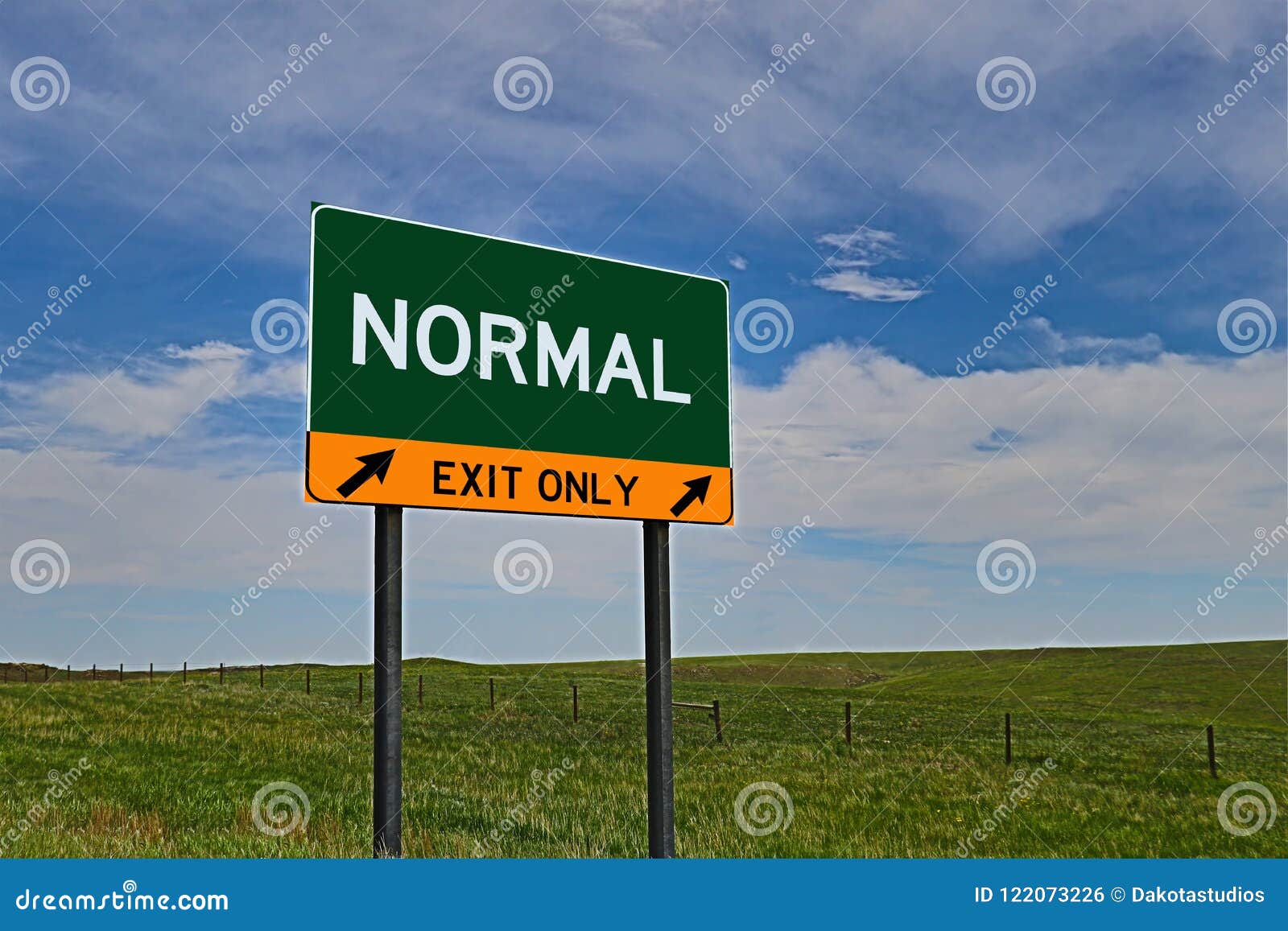 US Highway Exit Sign for Normal Stock Photo - Image of navigate ...