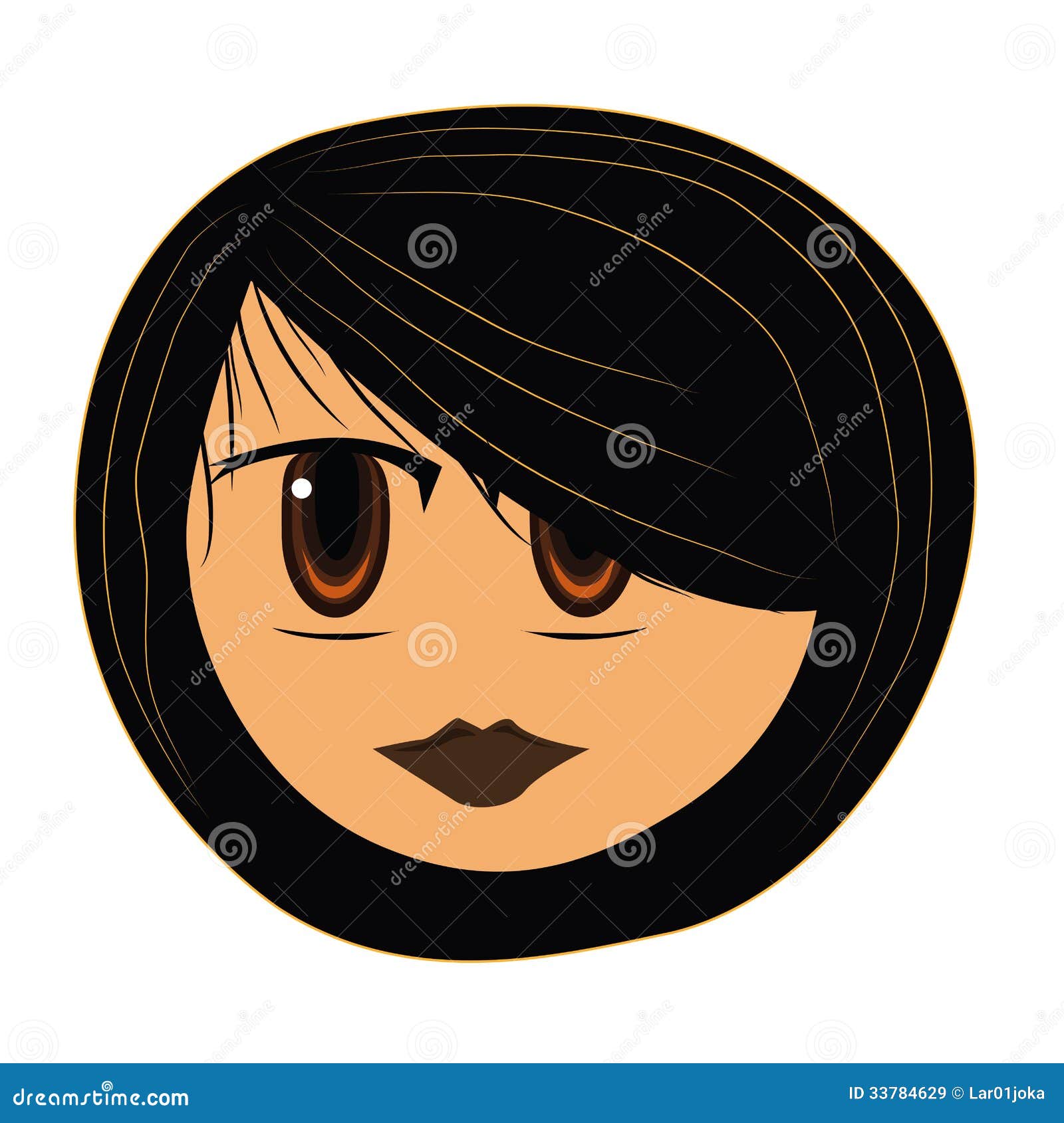 Normal Face And Freckle Face Vector Illustration | CartoonDealer.com ...