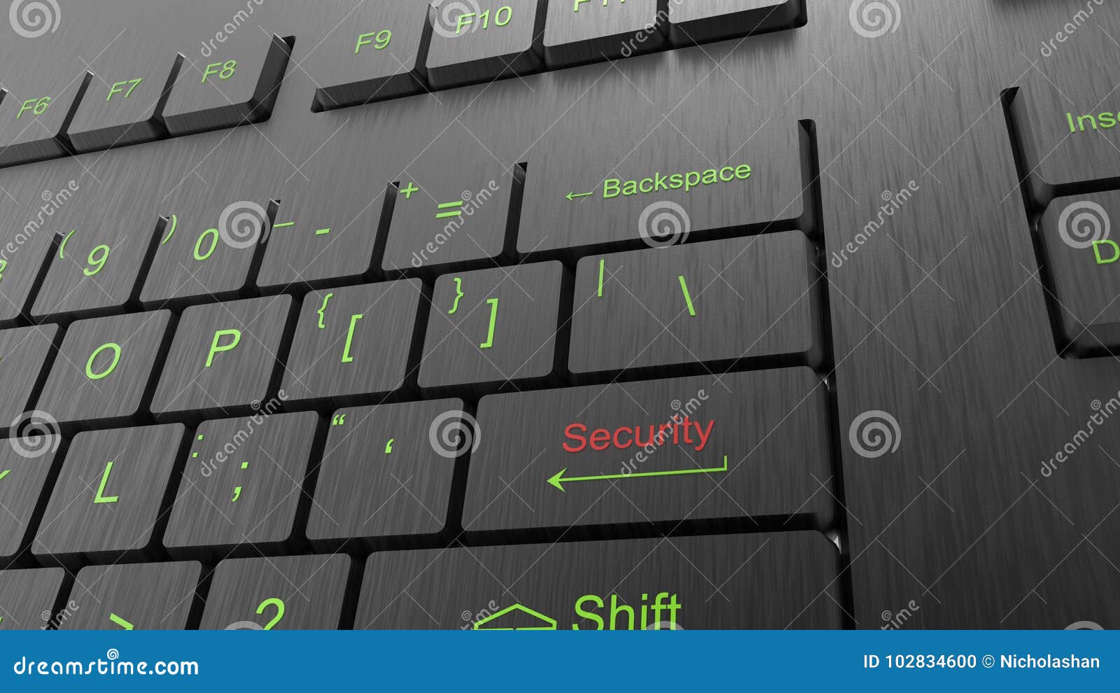 Normal Keyboard In Front Of The Scence Isolated With White Stock Image ...