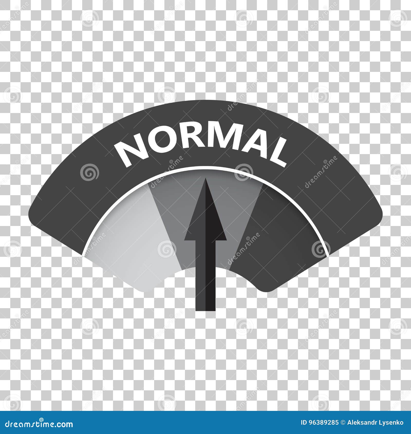 Normal Level Risk Gauge Vector Icon. Normal Fuel Illustration on Stock ...