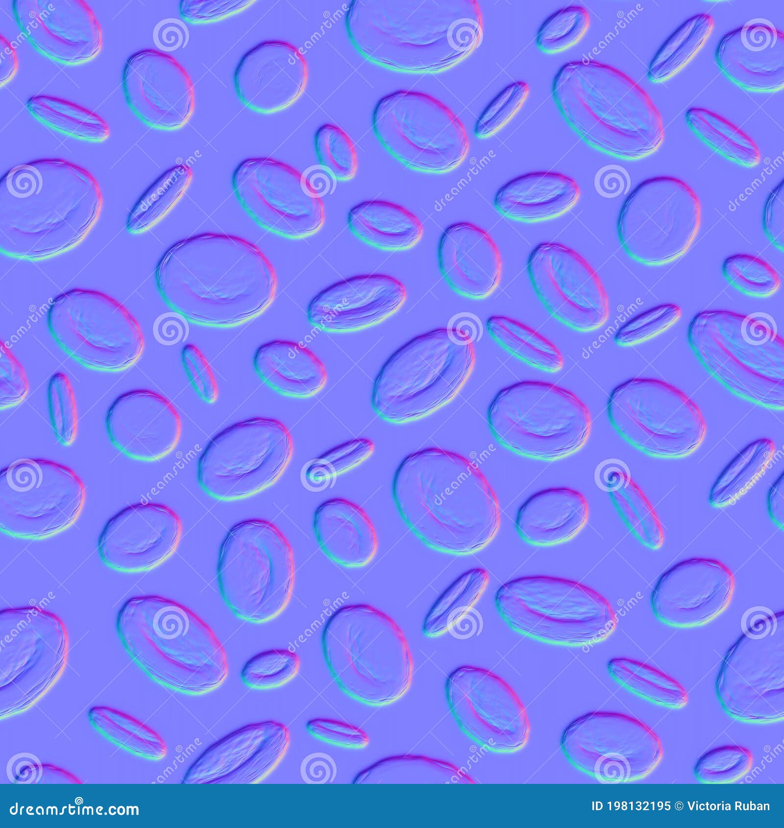 Normal Map of a Blood Cells Seamless Pattern Stock Illustration ...