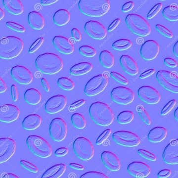 Normal Map of a Blood Cells Seamless Pattern Stock Illustration ...