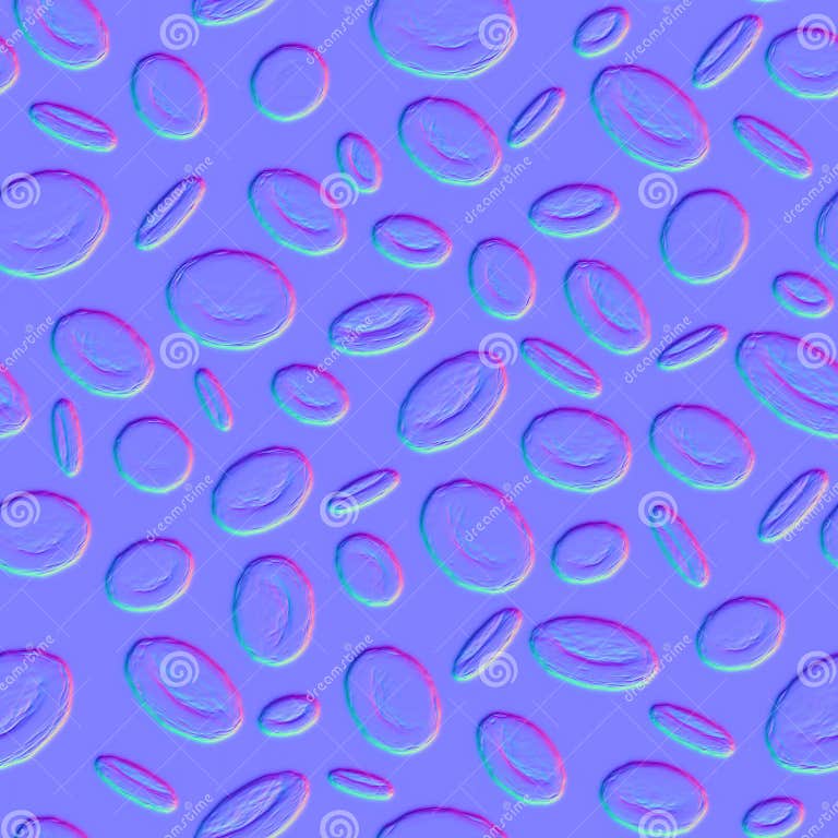 Normal Map of a Blood Cells Seamless Pattern Stock Illustration ...
