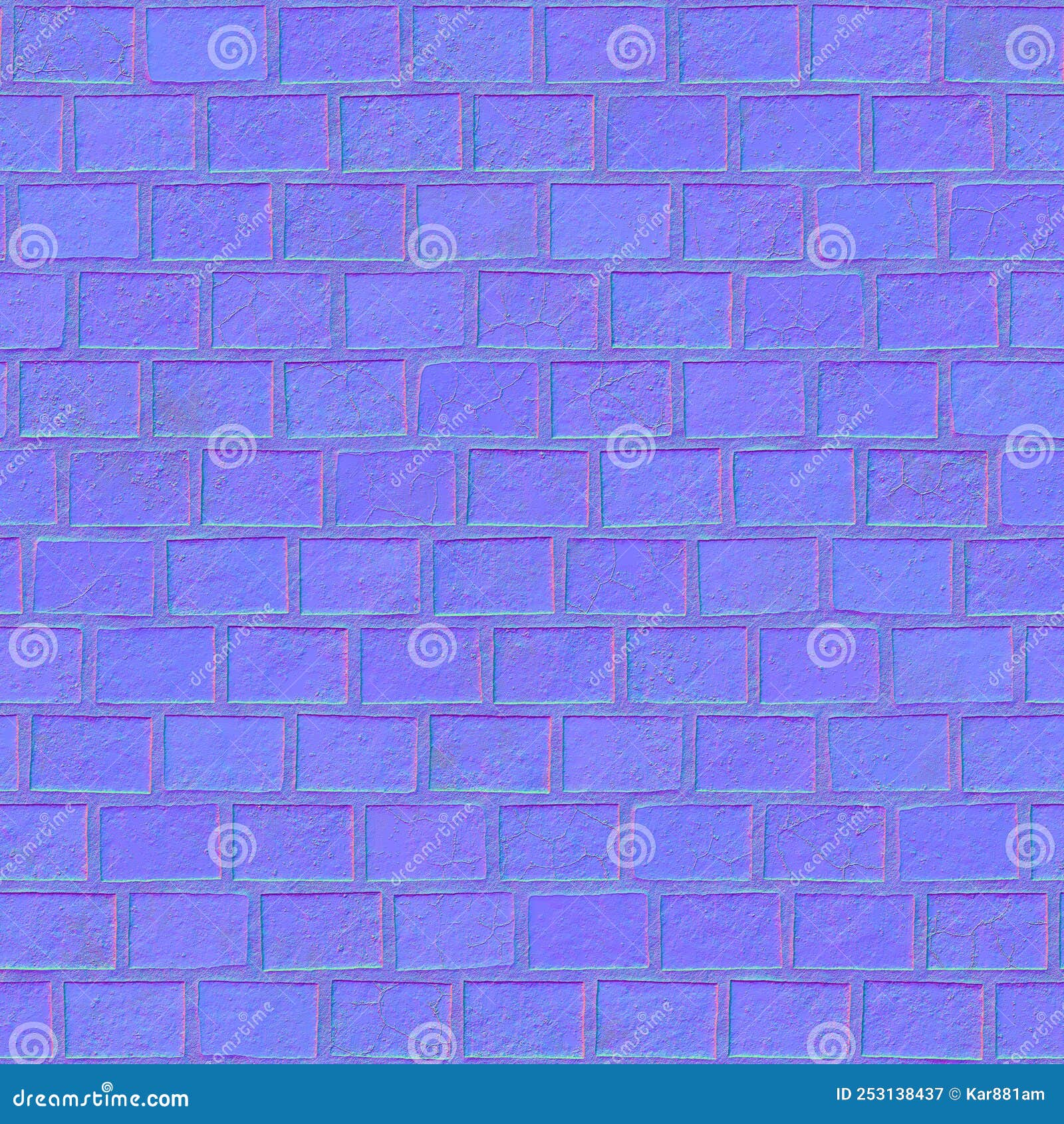 Normal Map Brick Wall Texture, Normal Mapping Stock Illustration ...