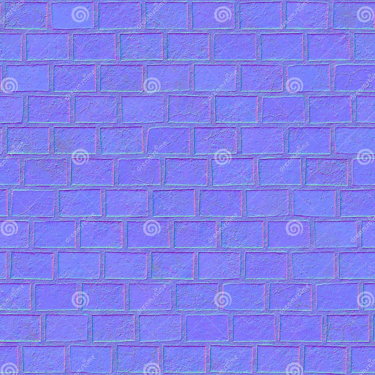 Normal Map Brick Wall Texture, Normal Mapping Stock Illustration ...