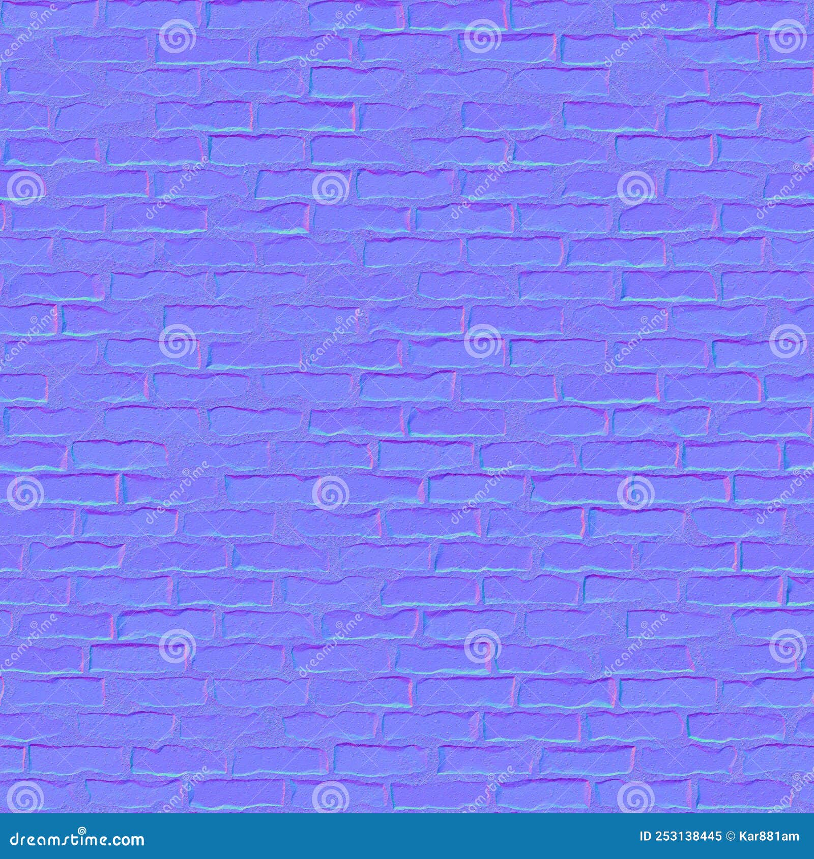 Normal Map Brick Wall Texture, Normal Mapping Stock Illustration ...