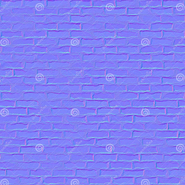 Normal Map Brick Wall Texture, Normal Mapping Stock Illustration ...
