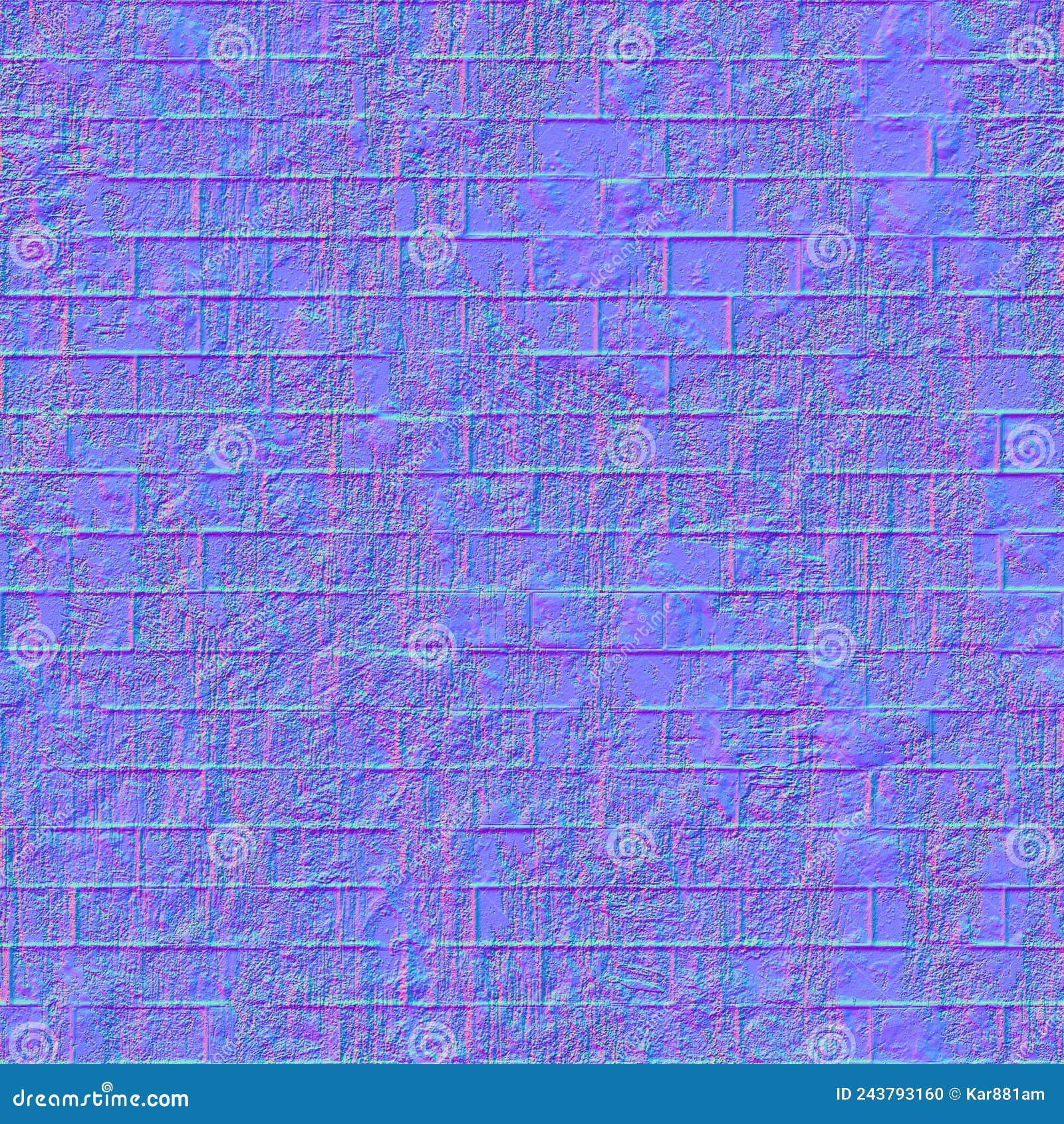 Normal Map Bricks Texture, Normal Mapping Stock Illustration ...